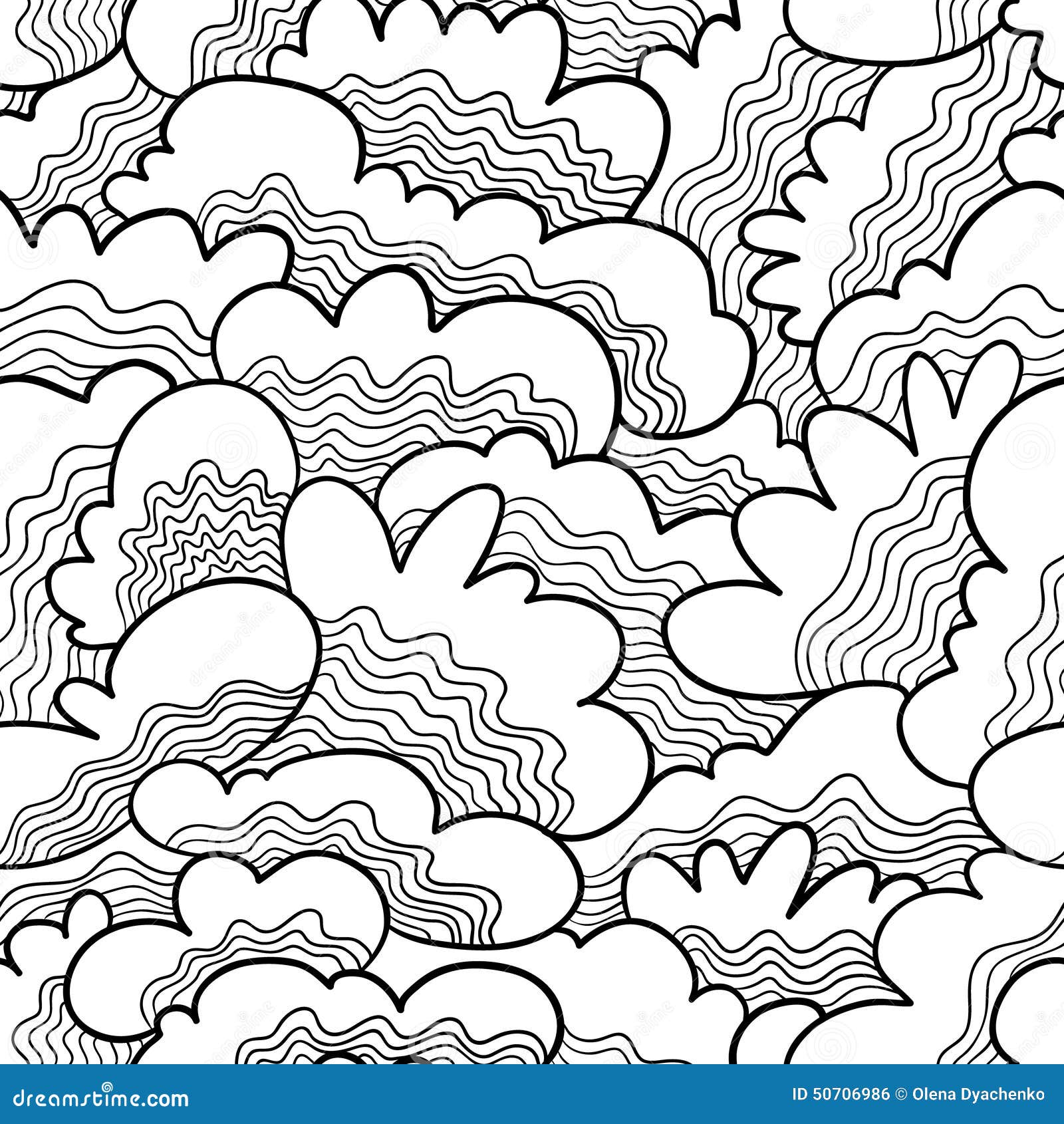 Abstract doodle seamless stock vector. Illustration of abstract - 50706986