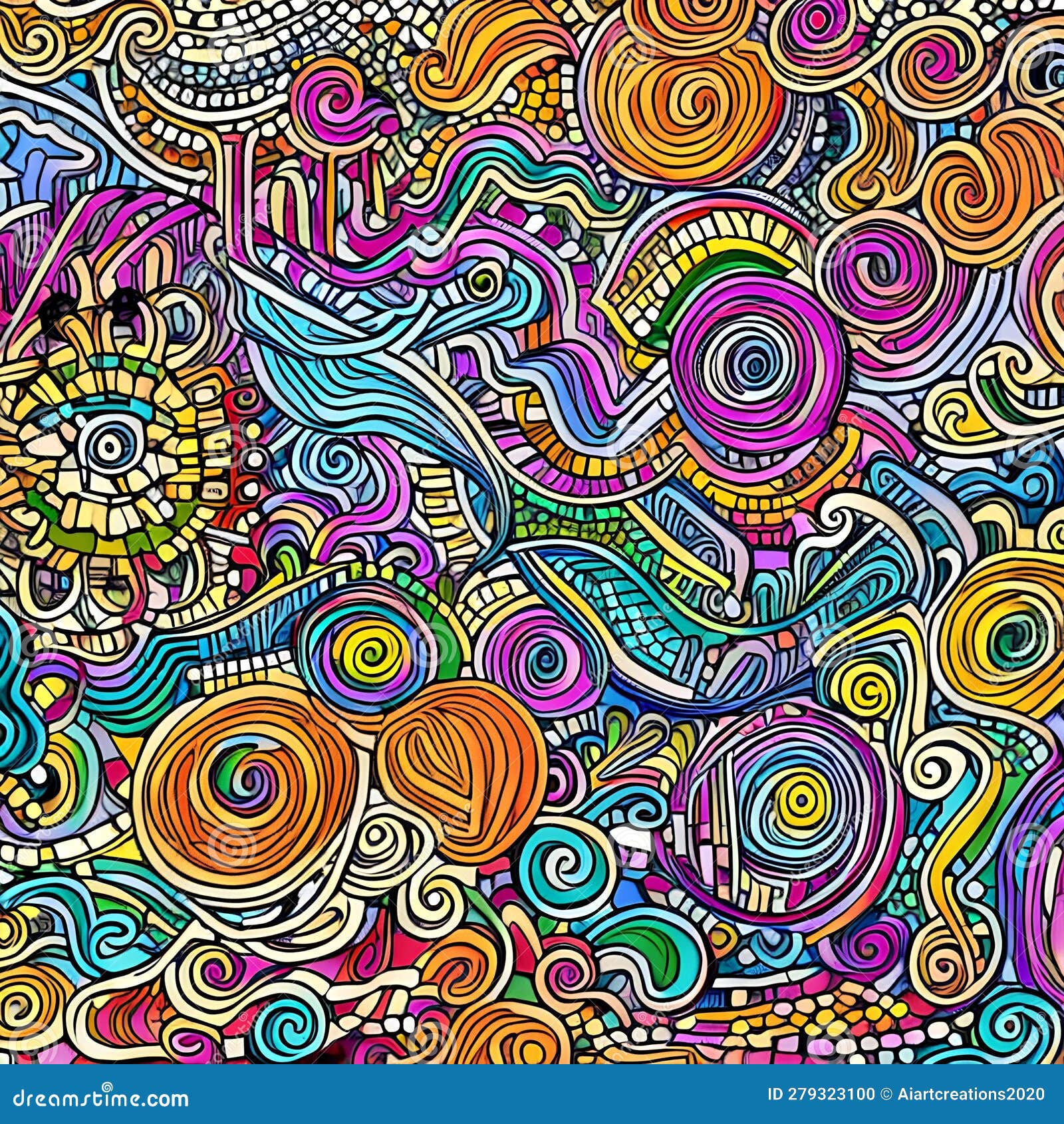 1362 Abstract Doodles: a Creative and Expressive Background Featuring ...