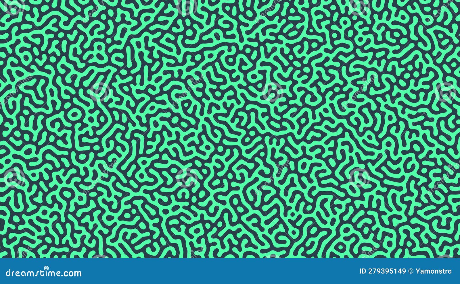 Abstract Doodles Pattern Vector Eccentric Psychedelic Turquoise Wide ...