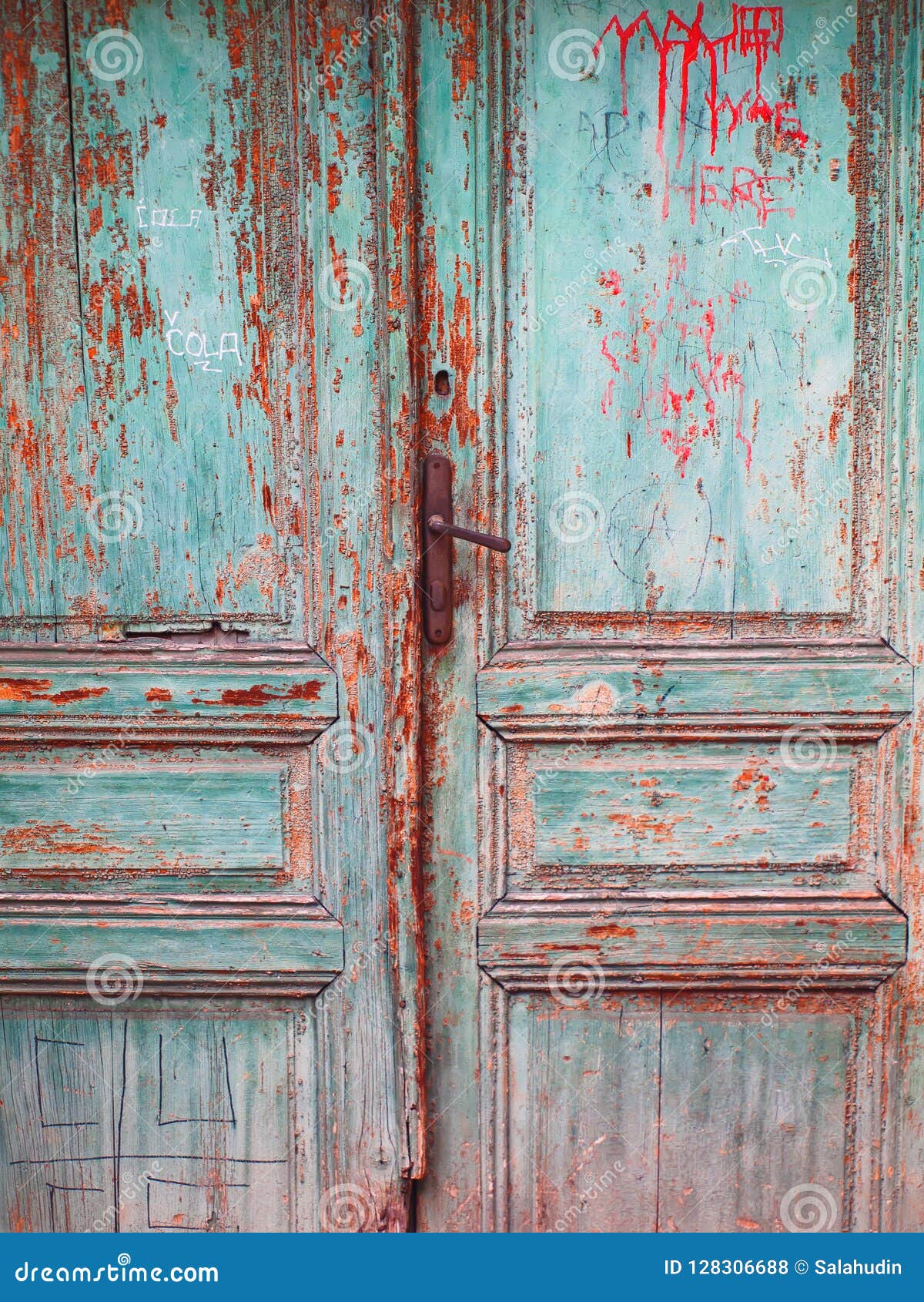 Abstract door rundown stock photo. Image of composition - 128306688