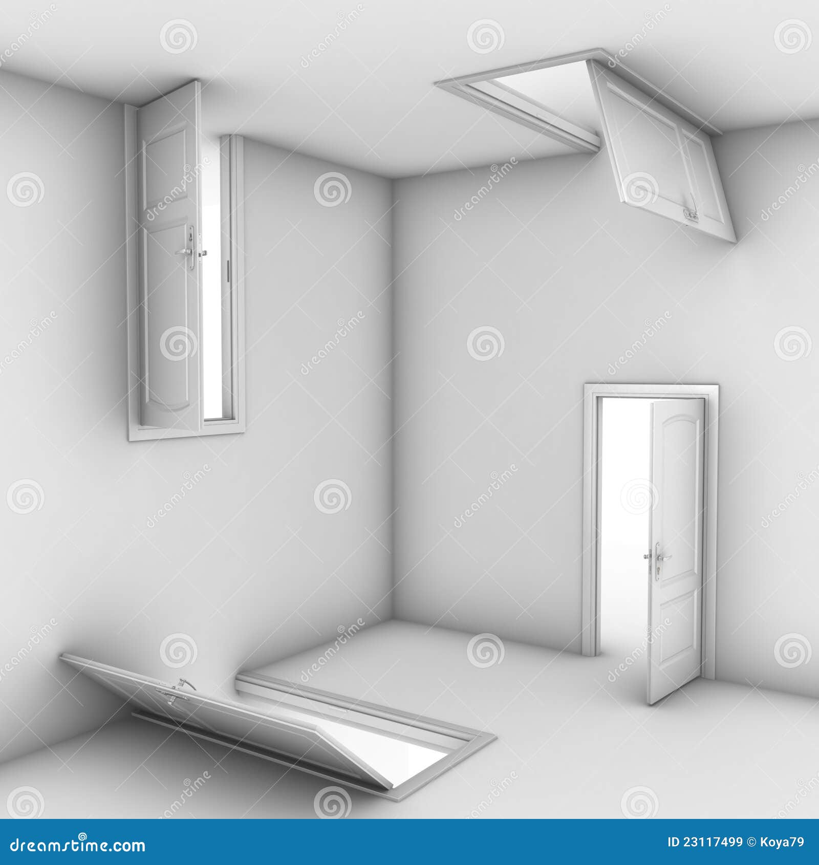 Abstract doors stock illustration. Illustration of illusion - 23117499