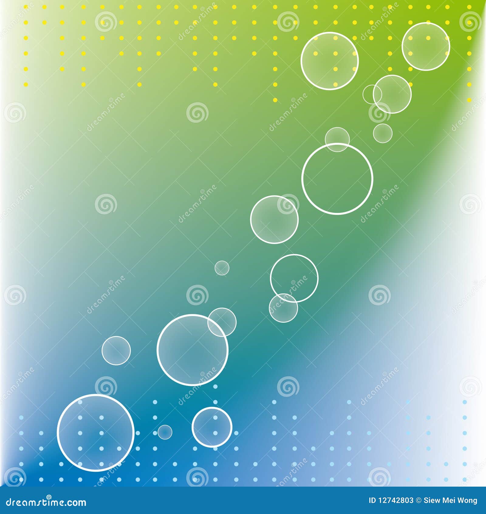 Abstract Dot Circles on Blue Green Background Stock Vector ...