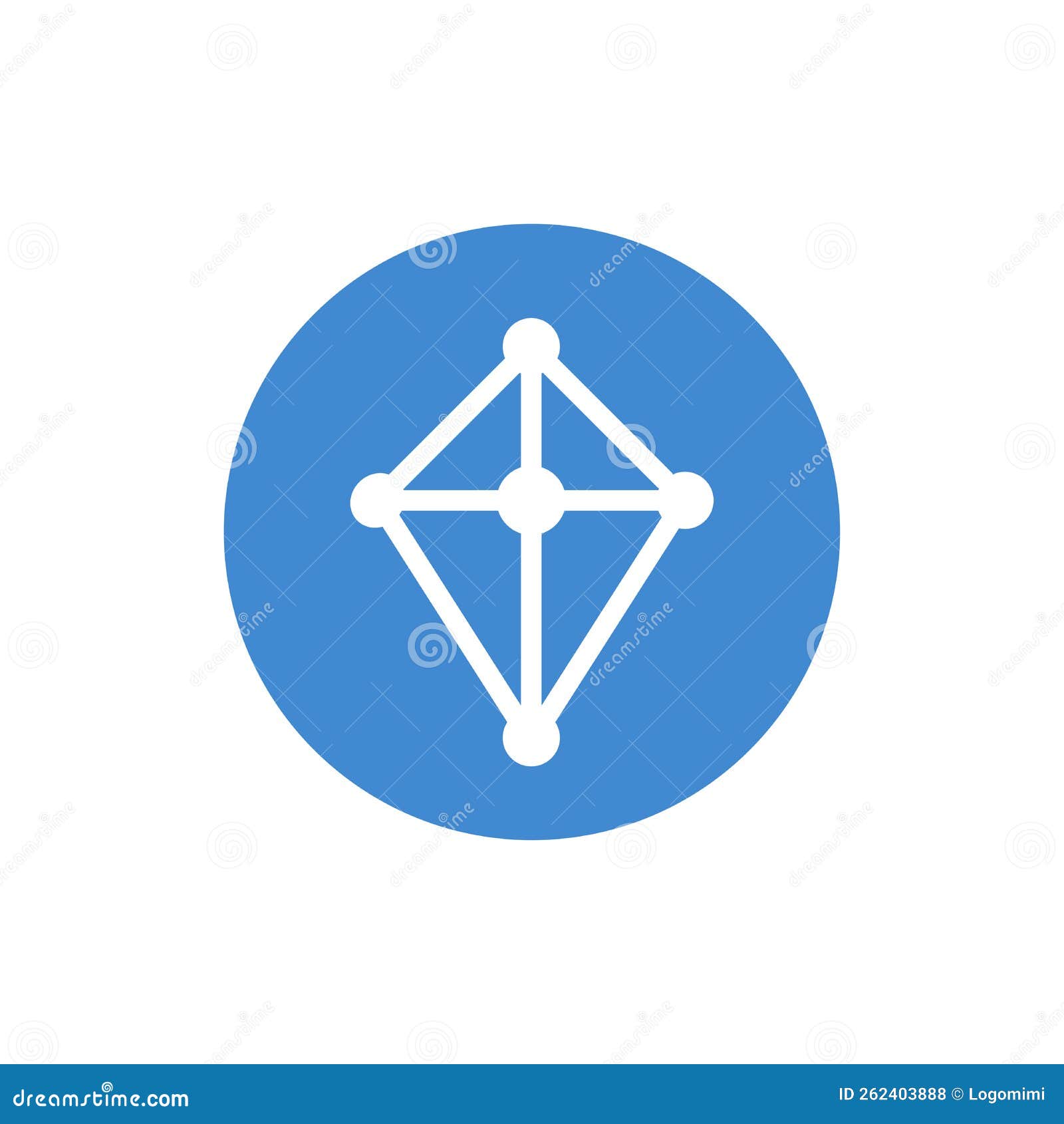 Abstract Dot Connection Logo Design, Connected Dots Icon Vector Stock ...