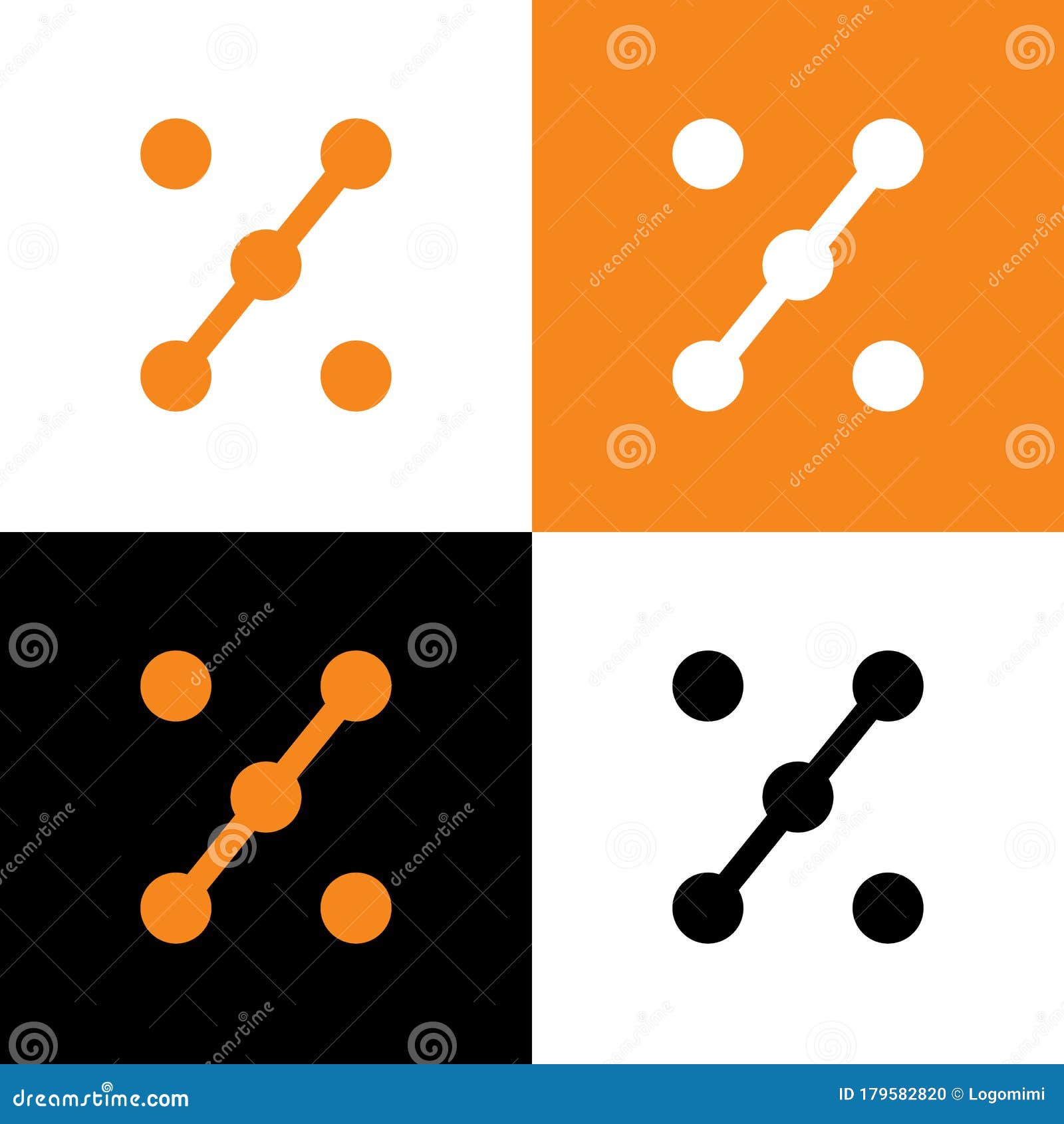 Abstract Dot Connection Logo Template, Connected Circle Symbol, Vector ...
