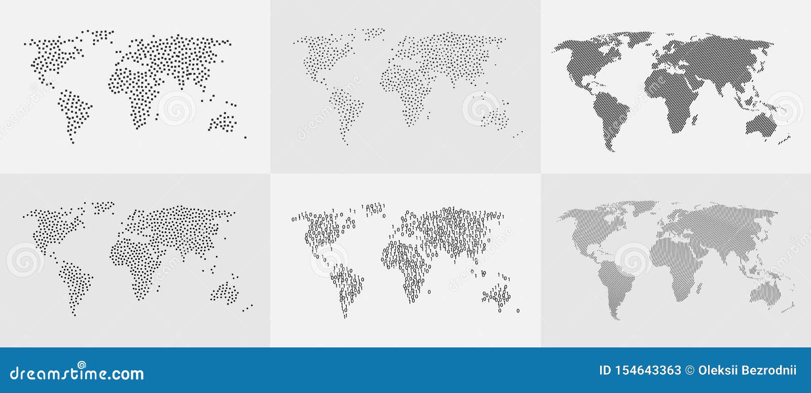 Abstract Dot Lines and Binary Code World Map . Stock Vector - Illustration of world, pattern ...