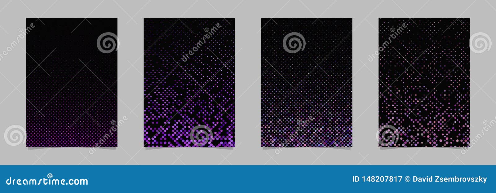Abstract Dot Pattern Brochure Template Background Set - Vector Designs ...