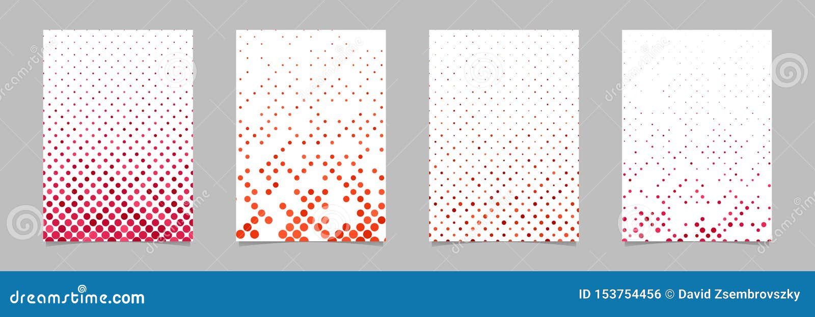 Abstract Dot Pattern Brochure Template Set - Vector Design Collection Stock Vector ...
