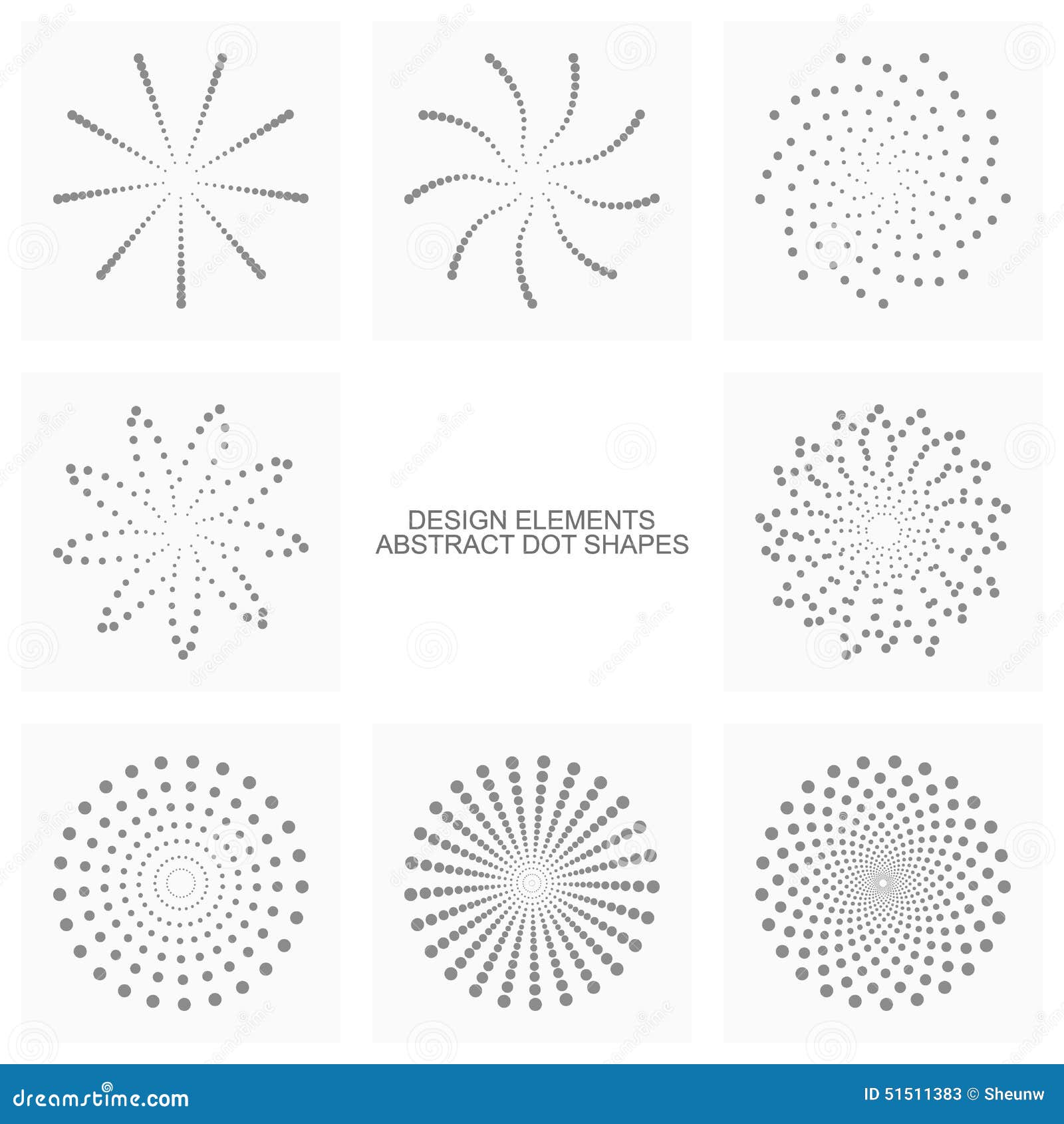 Abstract Dot Shapes, Vector Set of Design Elements Stock Vector ...