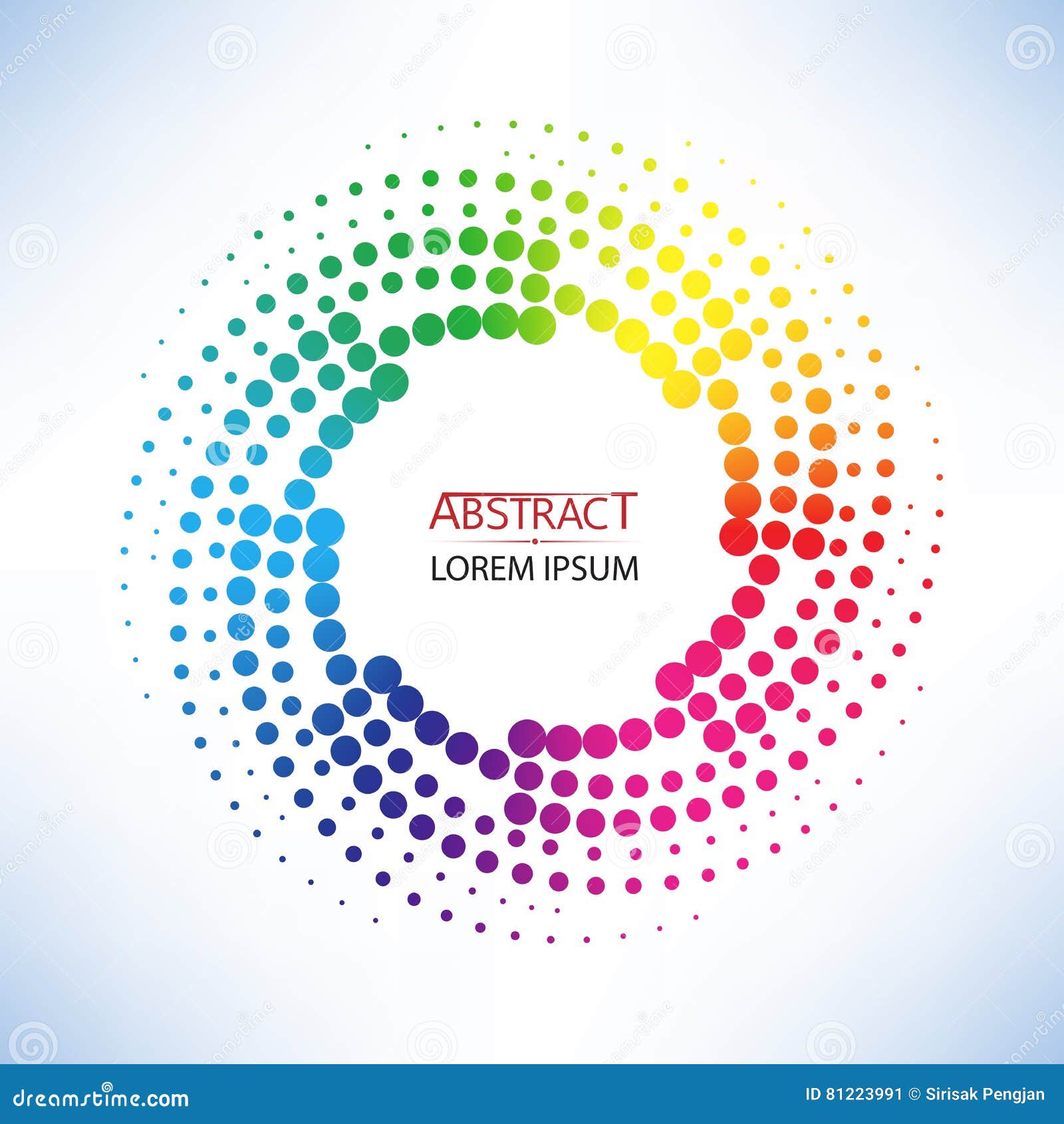 Abstract Doted Curve Shaped and Colorful Twist Shape Vector Stock ...