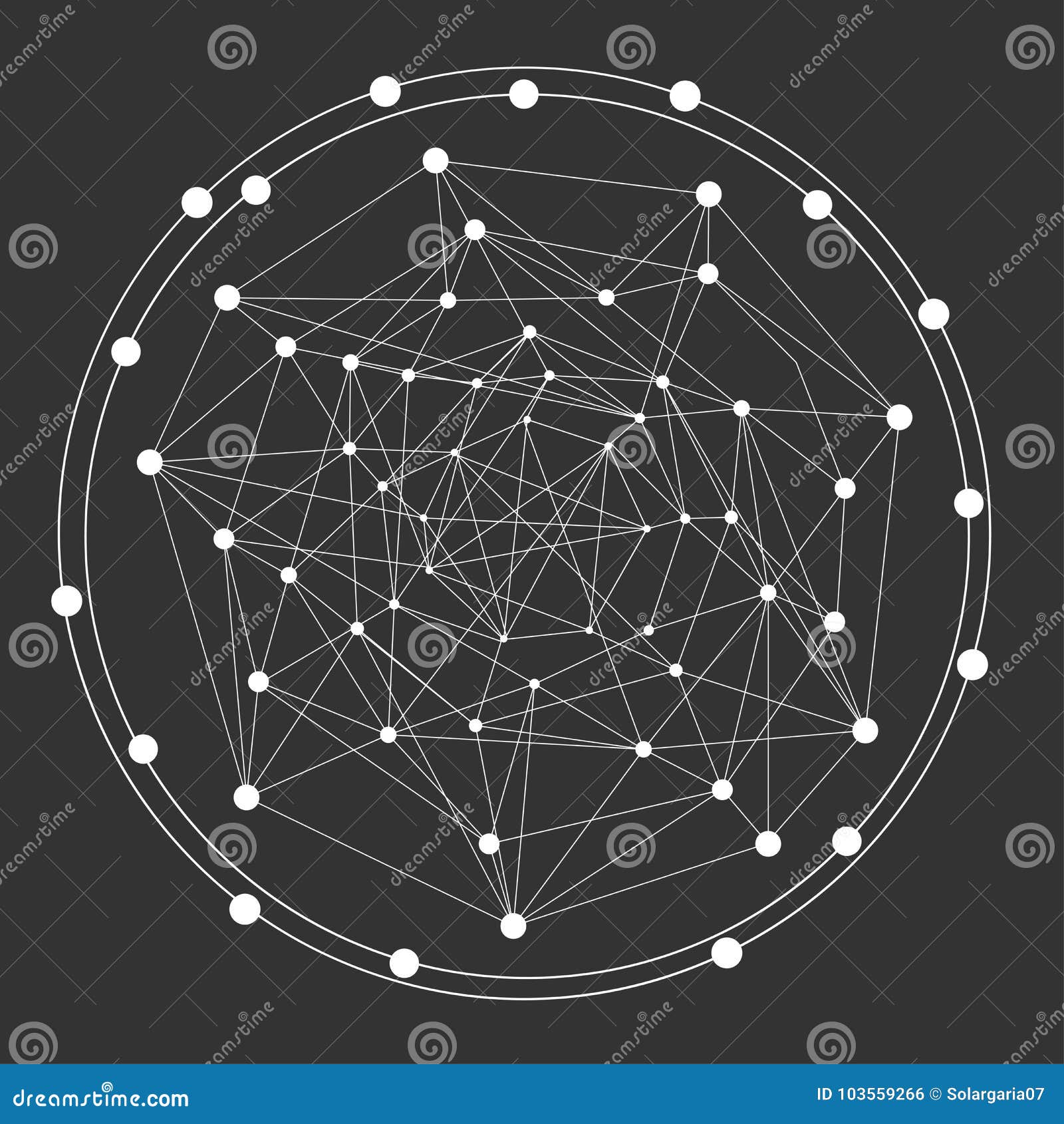 Abstract Dots and Line Shape Connection-Vector Illustration Stock ...