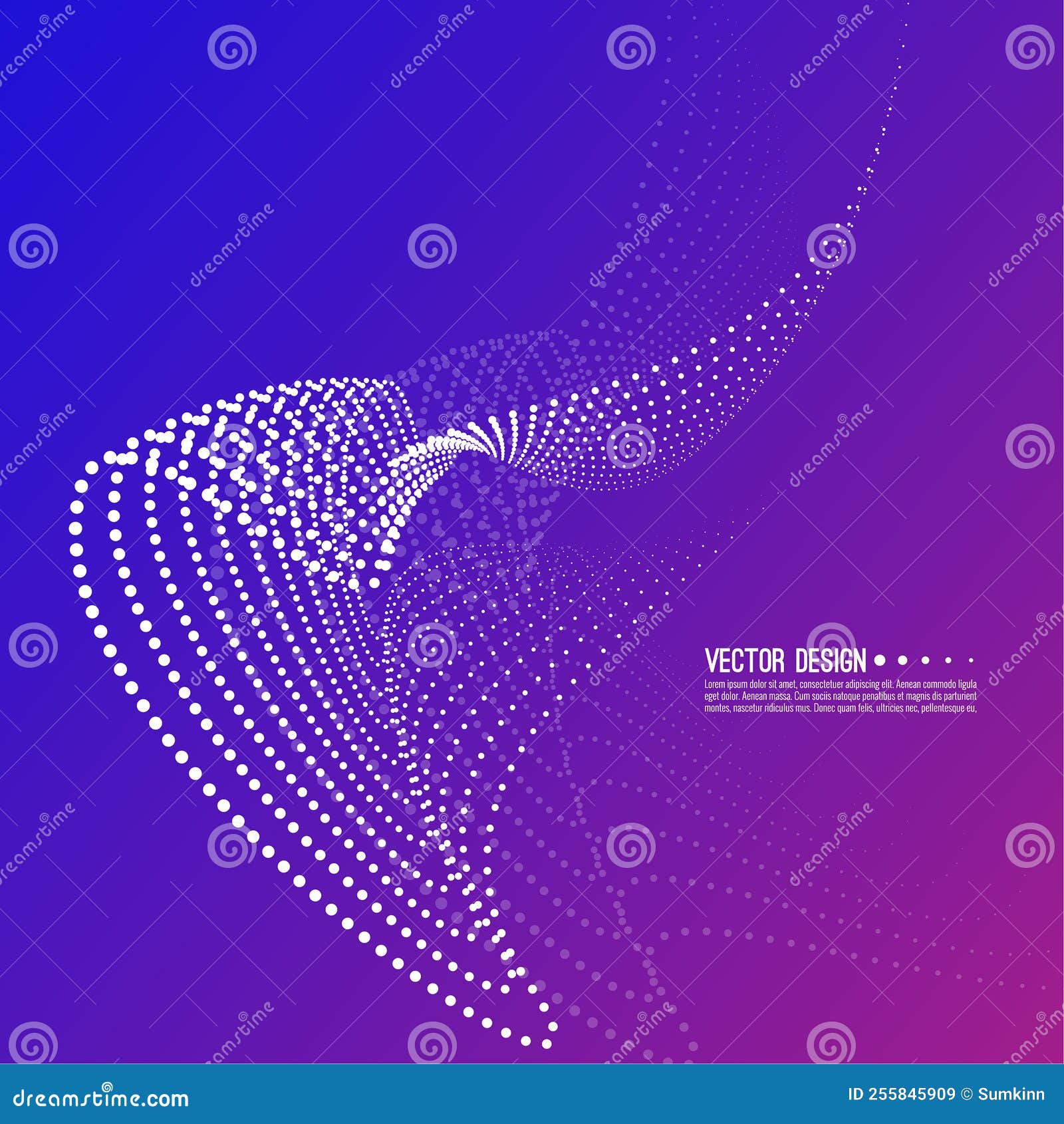 Abstract dots particles stock vector. Illustration of chaos - 255845909