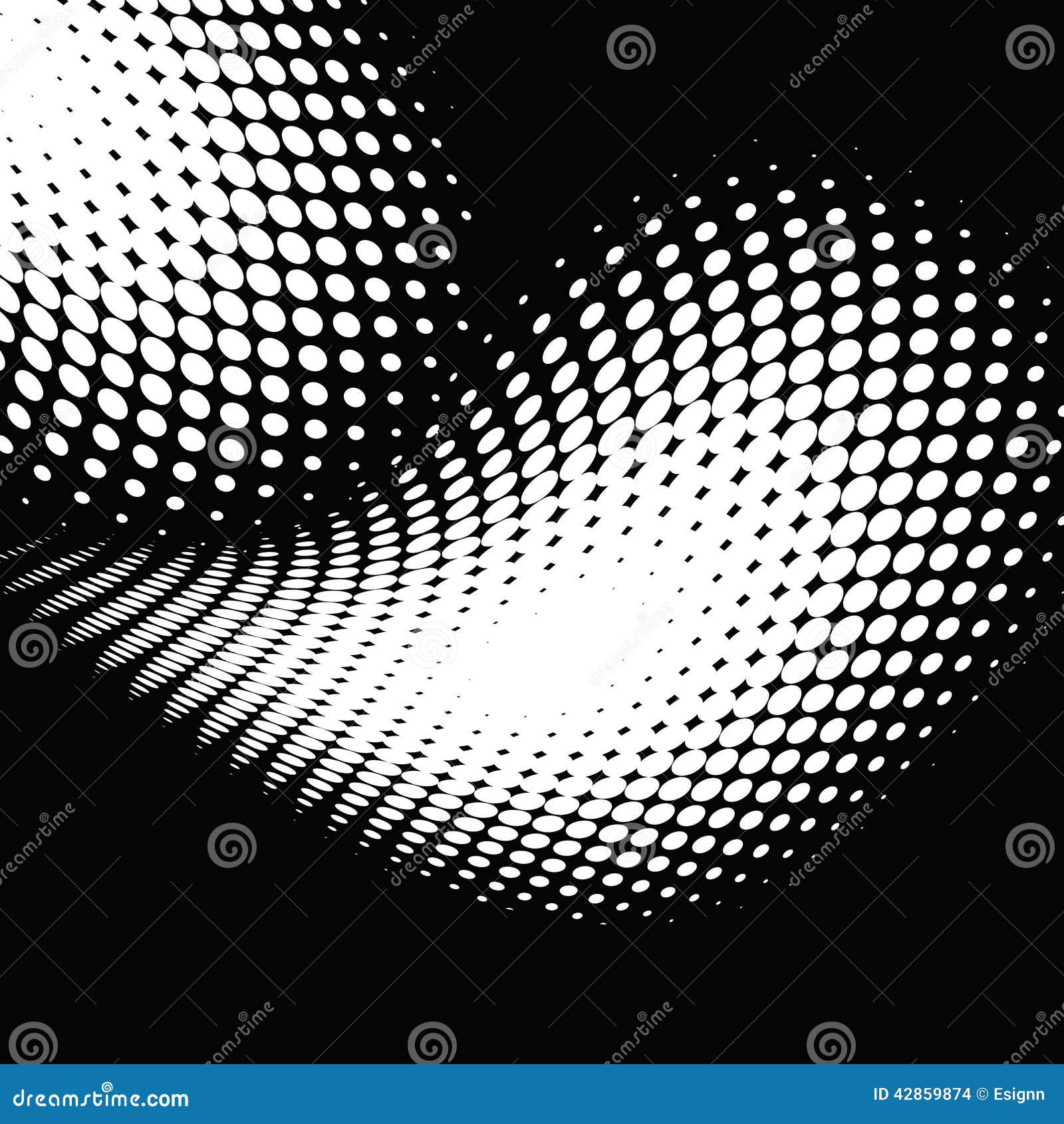 Abstract Dotted Background Illustration, in Black & White Stock Vector ...