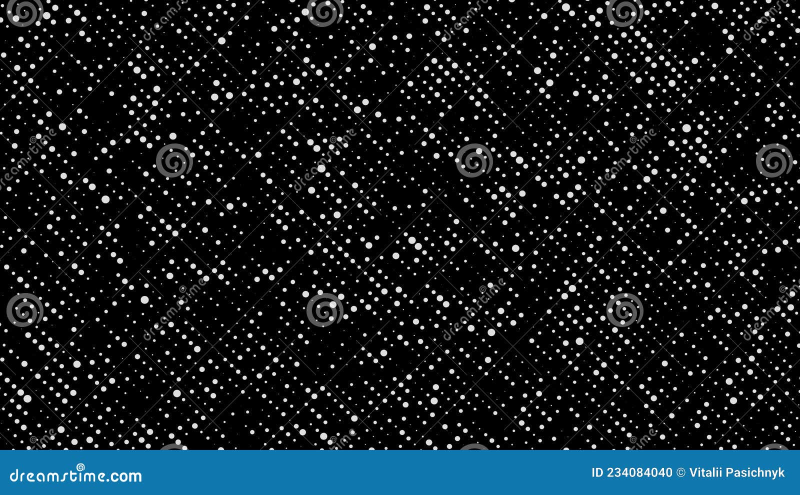 Abstract Dotted Black Background. Grid of Blinking Dots. Big Data ...