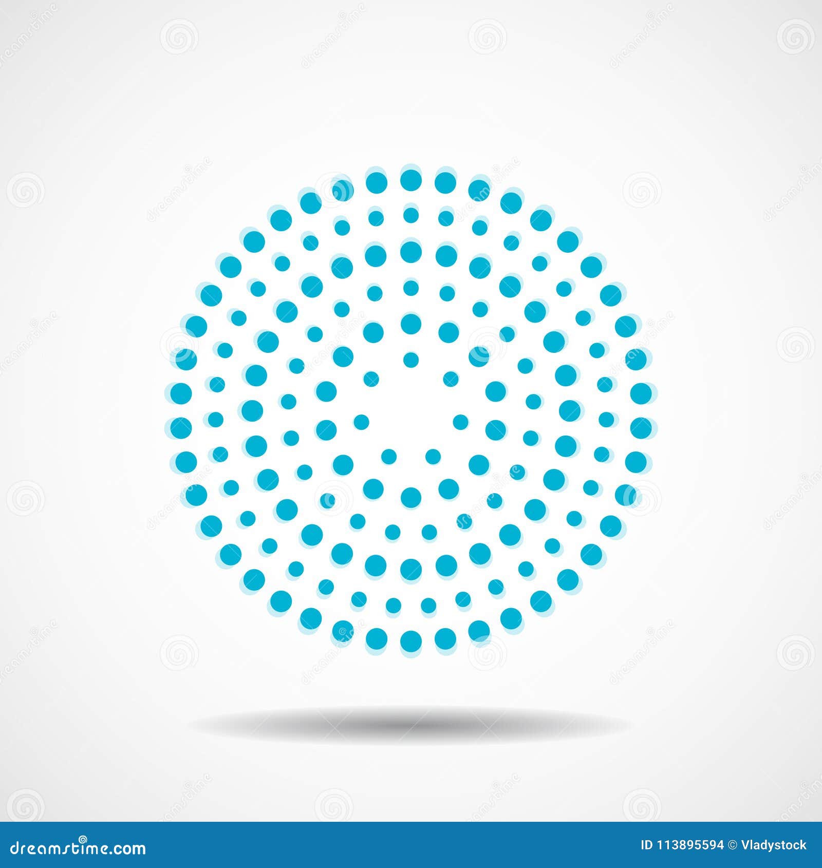 Abstract dotted circles stock vector. Illustration of point - 113895594