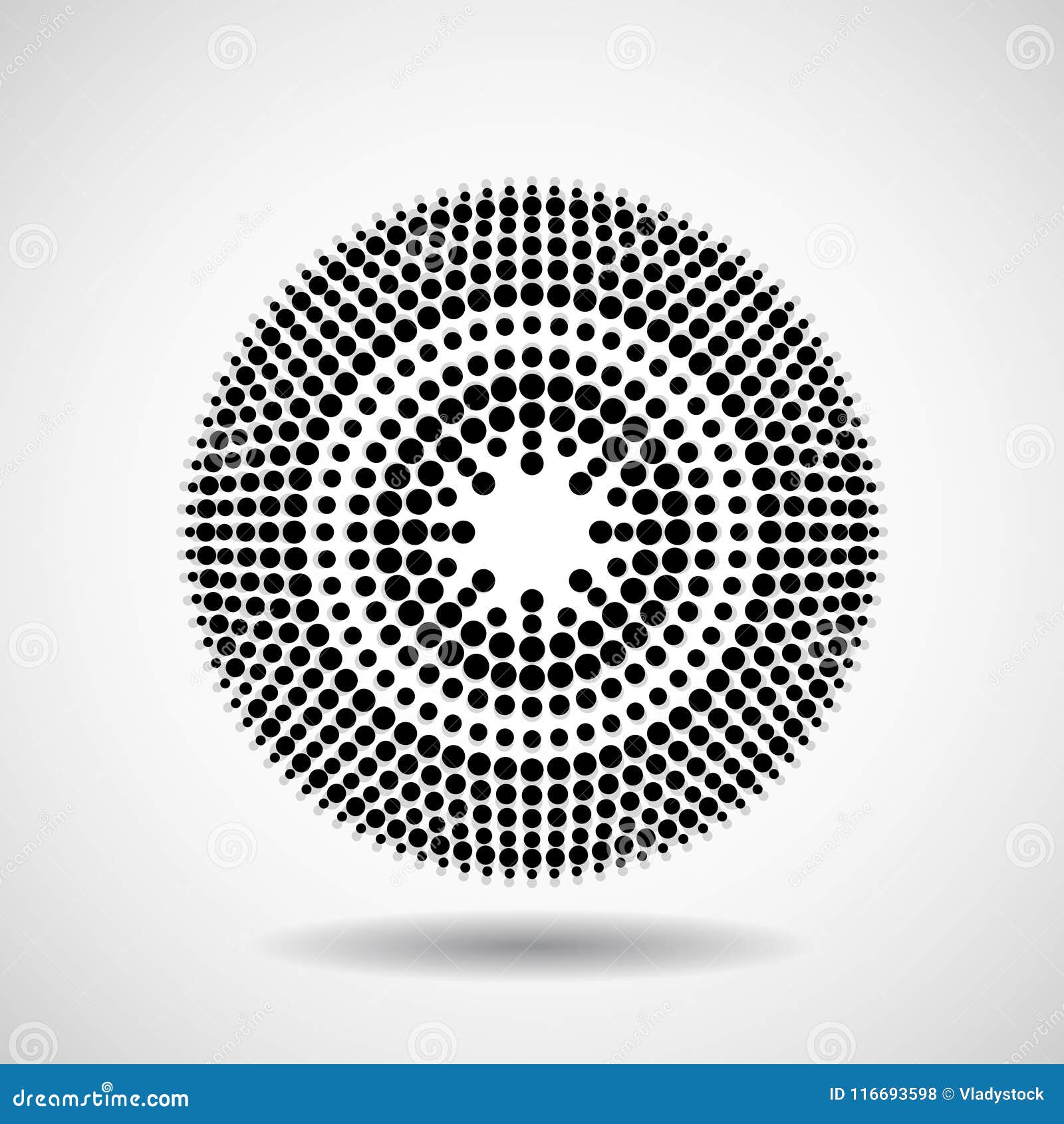 Abstract Dotted Circles. Dots in Circular Form Stock Vector ...