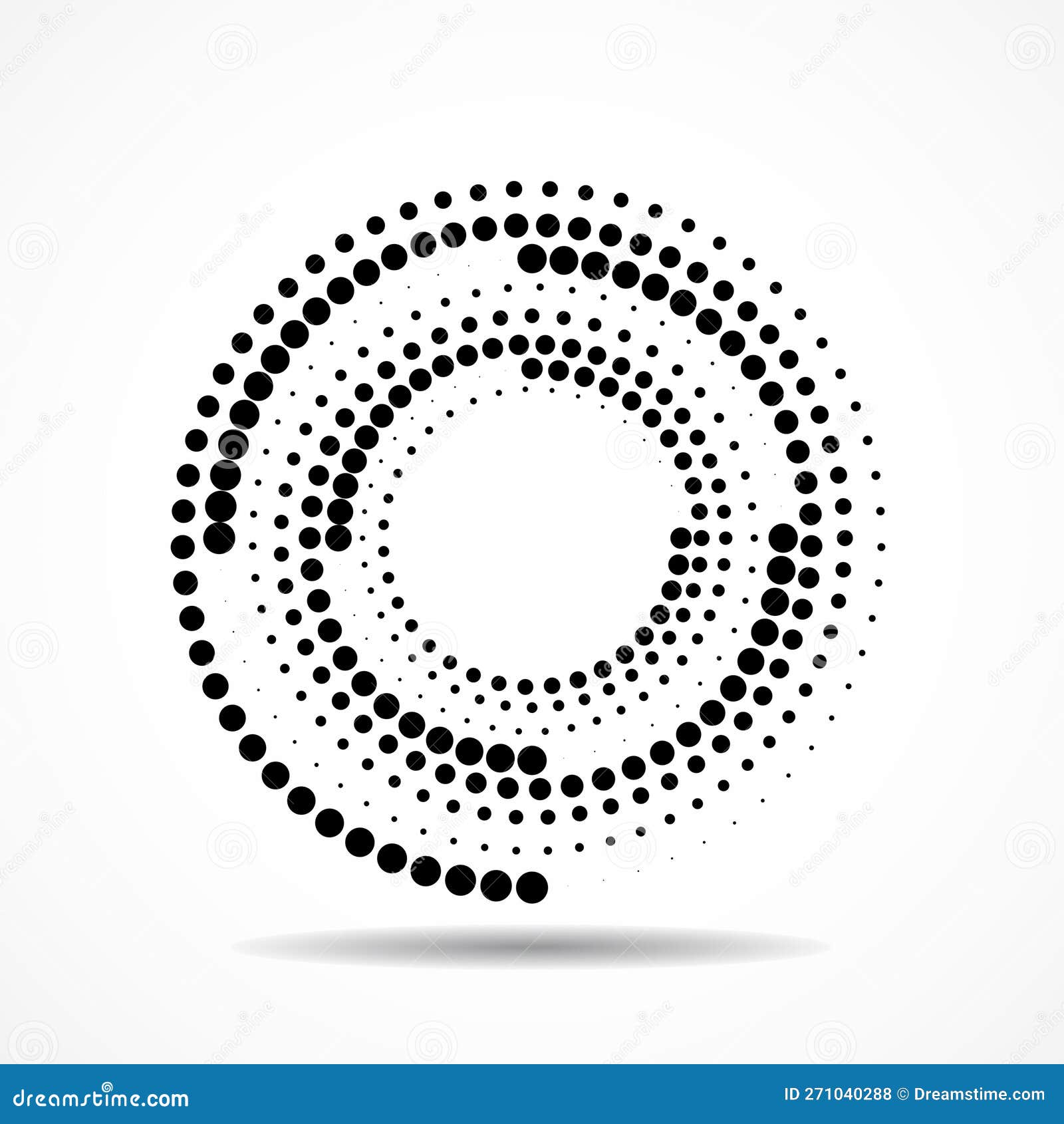 Abstract Dotted Circles. Dots in Circular Form Stock Vector ...