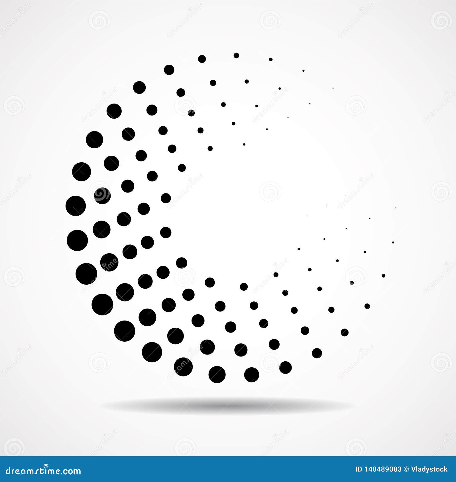 Abstract Dotted Circles. Dots in Circular Form Stock Vector ...