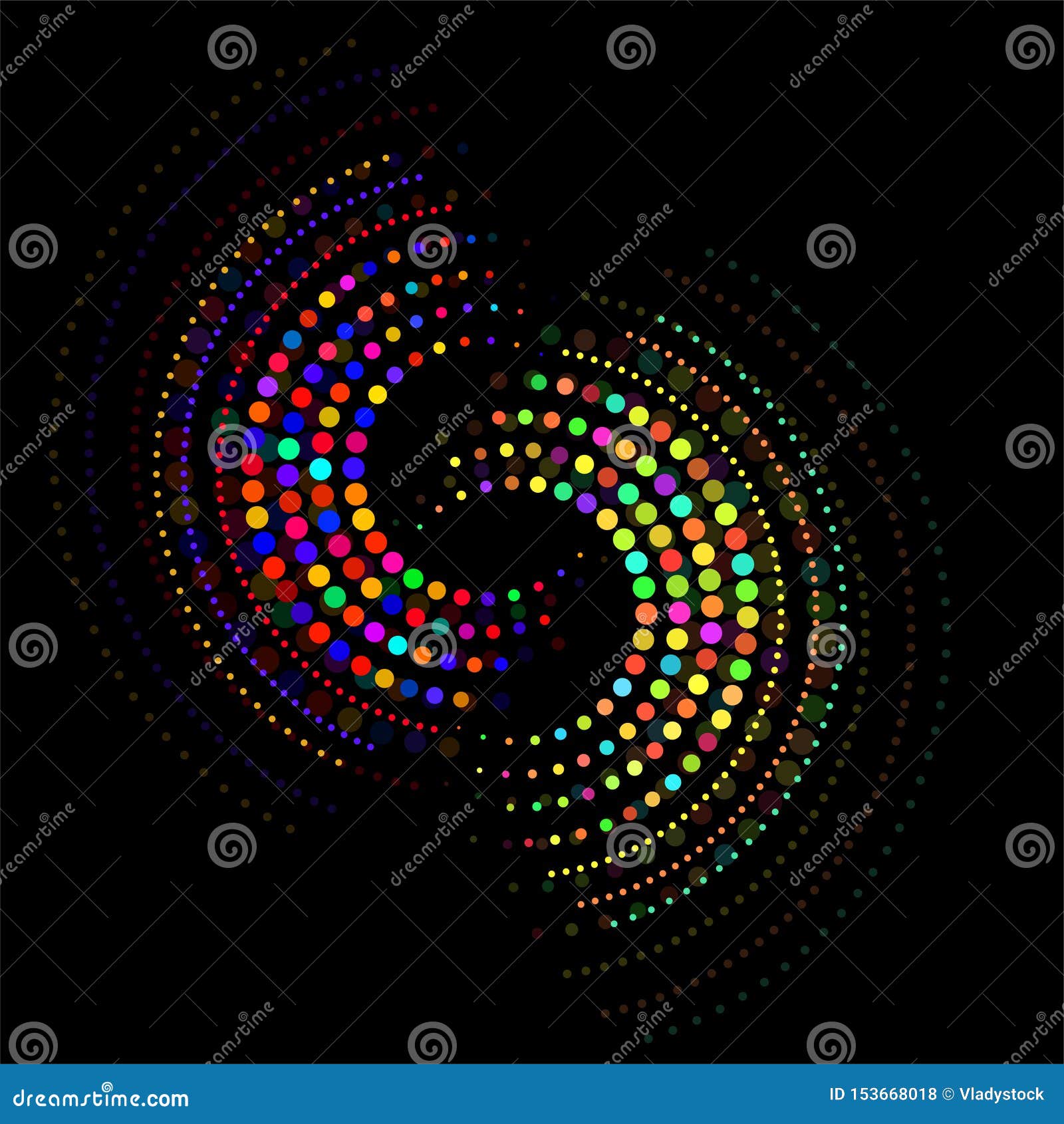 Abstract Dotted Circles. Dots in Circular Form Stock Vector ...
