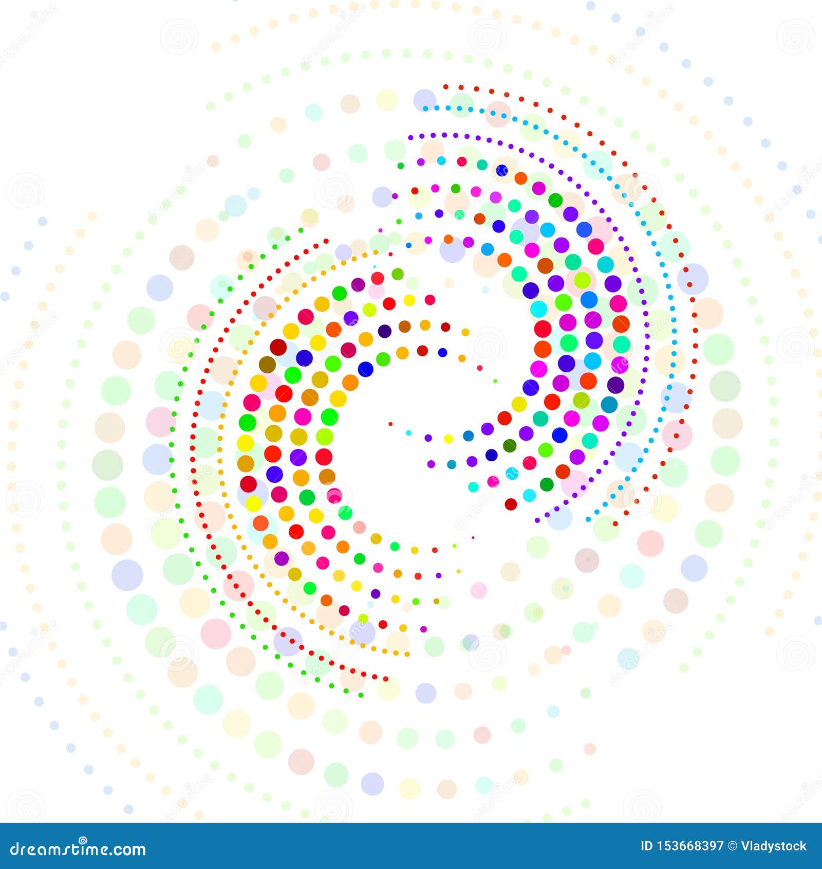 Abstract Dotted Circles. Dots in Circular Form Stock Vector ...