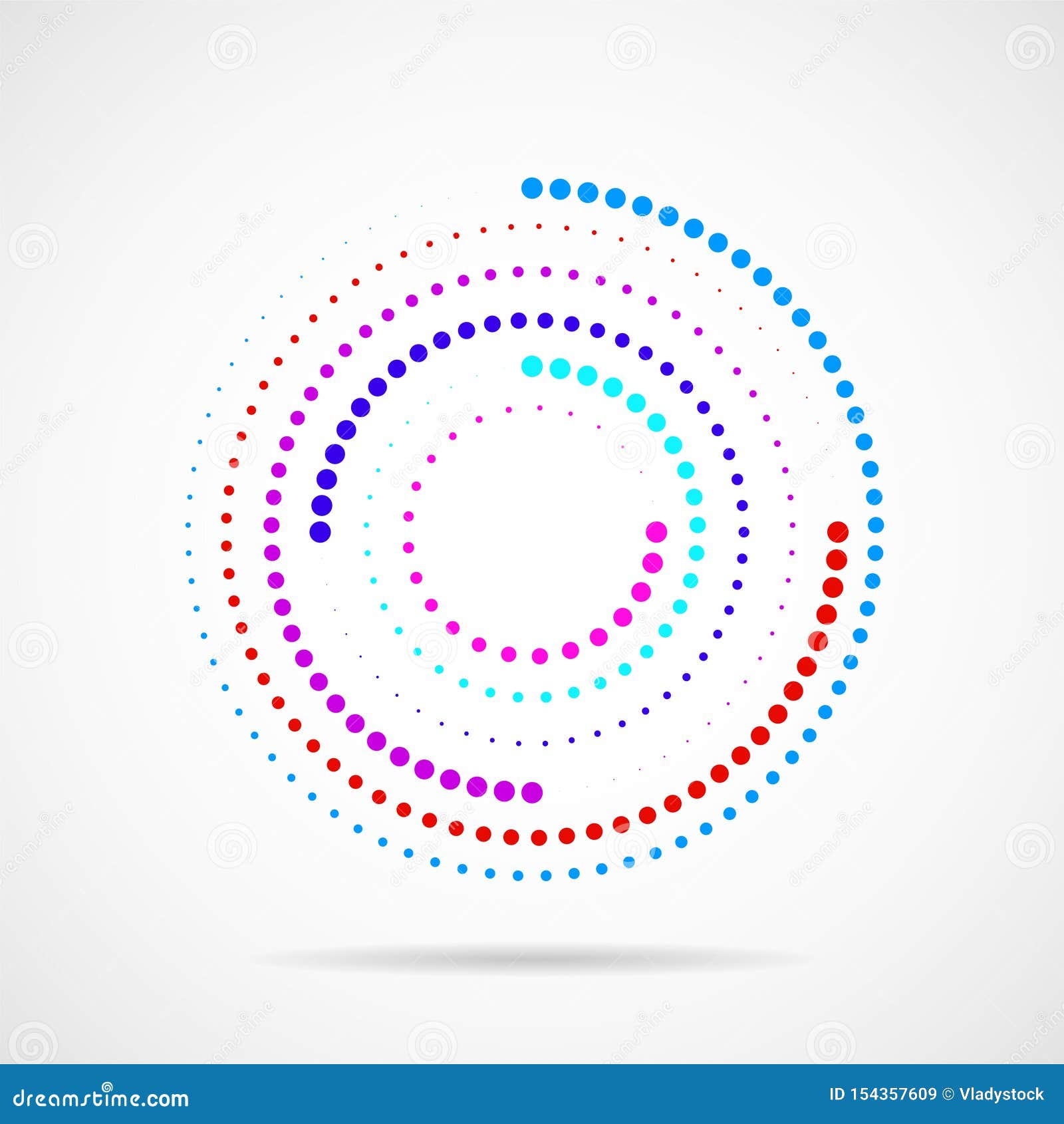 Abstract Dotted Circles. Dots in Circular Form Stock Vector ...