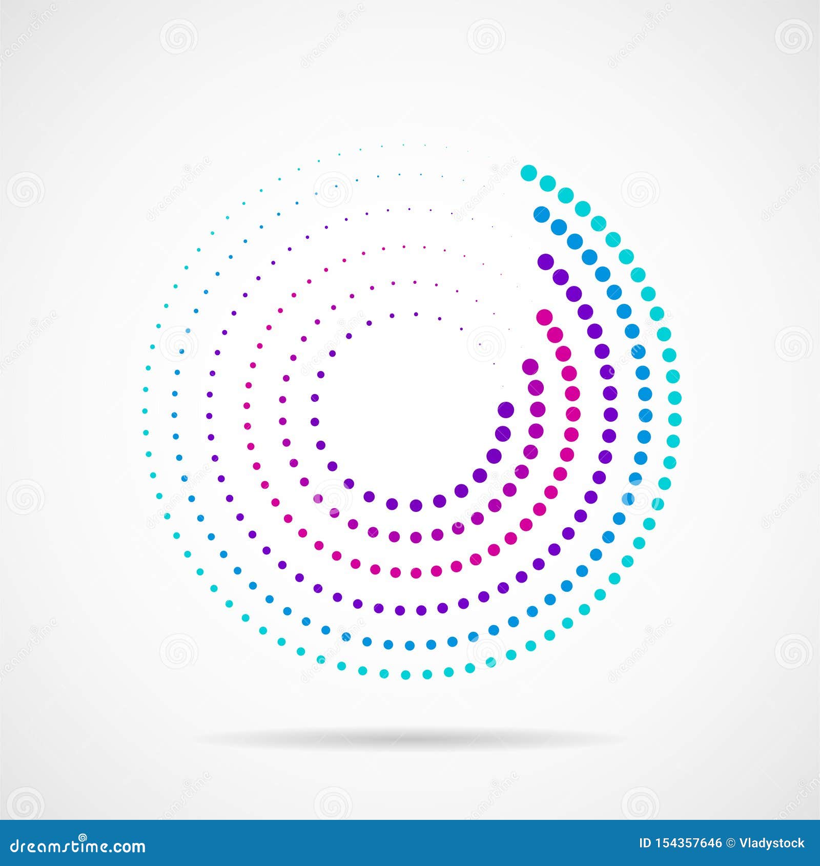 Abstract Dotted Circles. Dots in Circular Form Stock Vector ...