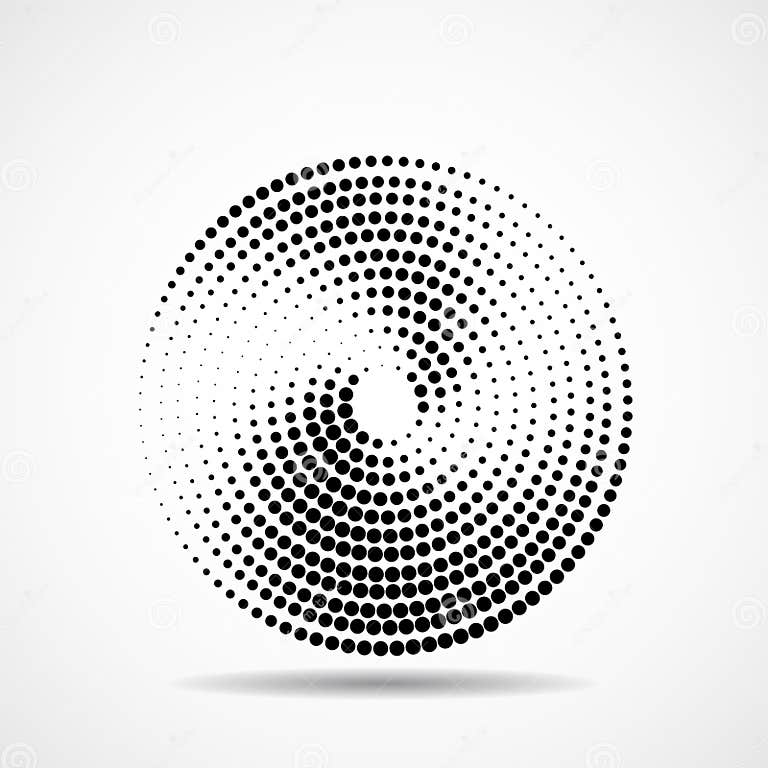 Abstract Dotted Circles. Dots in Circular Form Stock Illustration ...