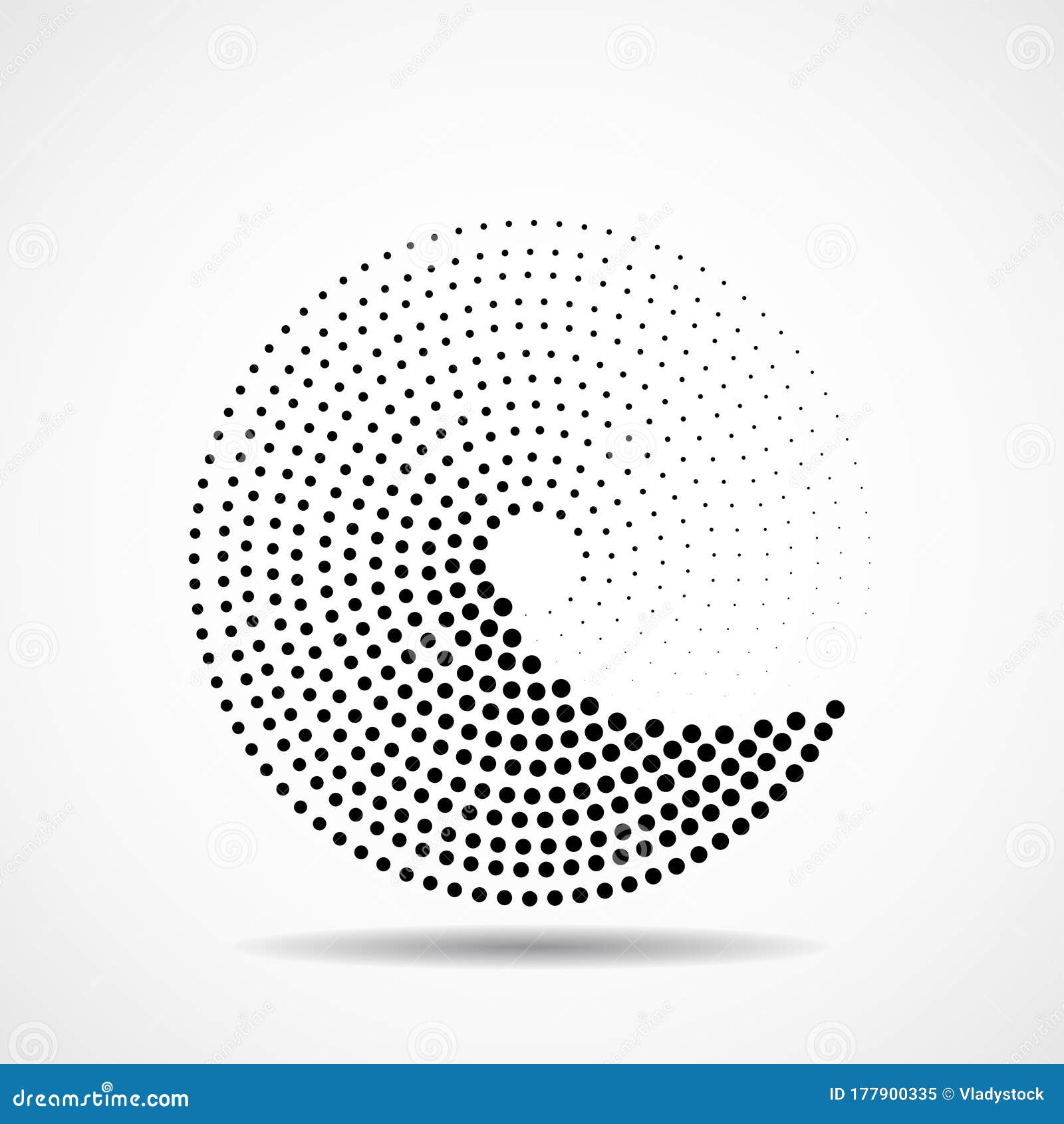 Abstract Dotted Circles. Dots in Circular Form Stock Illustration ...