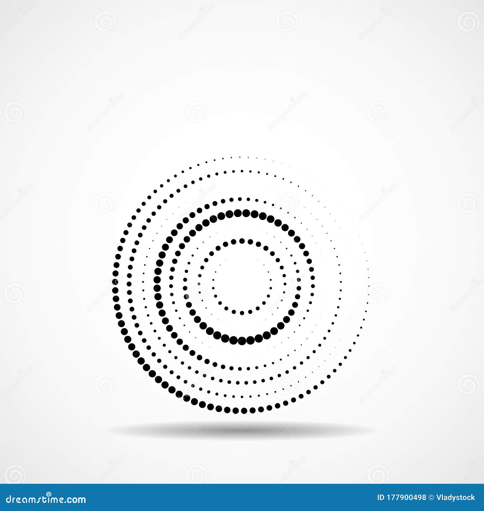 Abstract Dotted Circles. Dots in Circular Form Stock Illustration ...