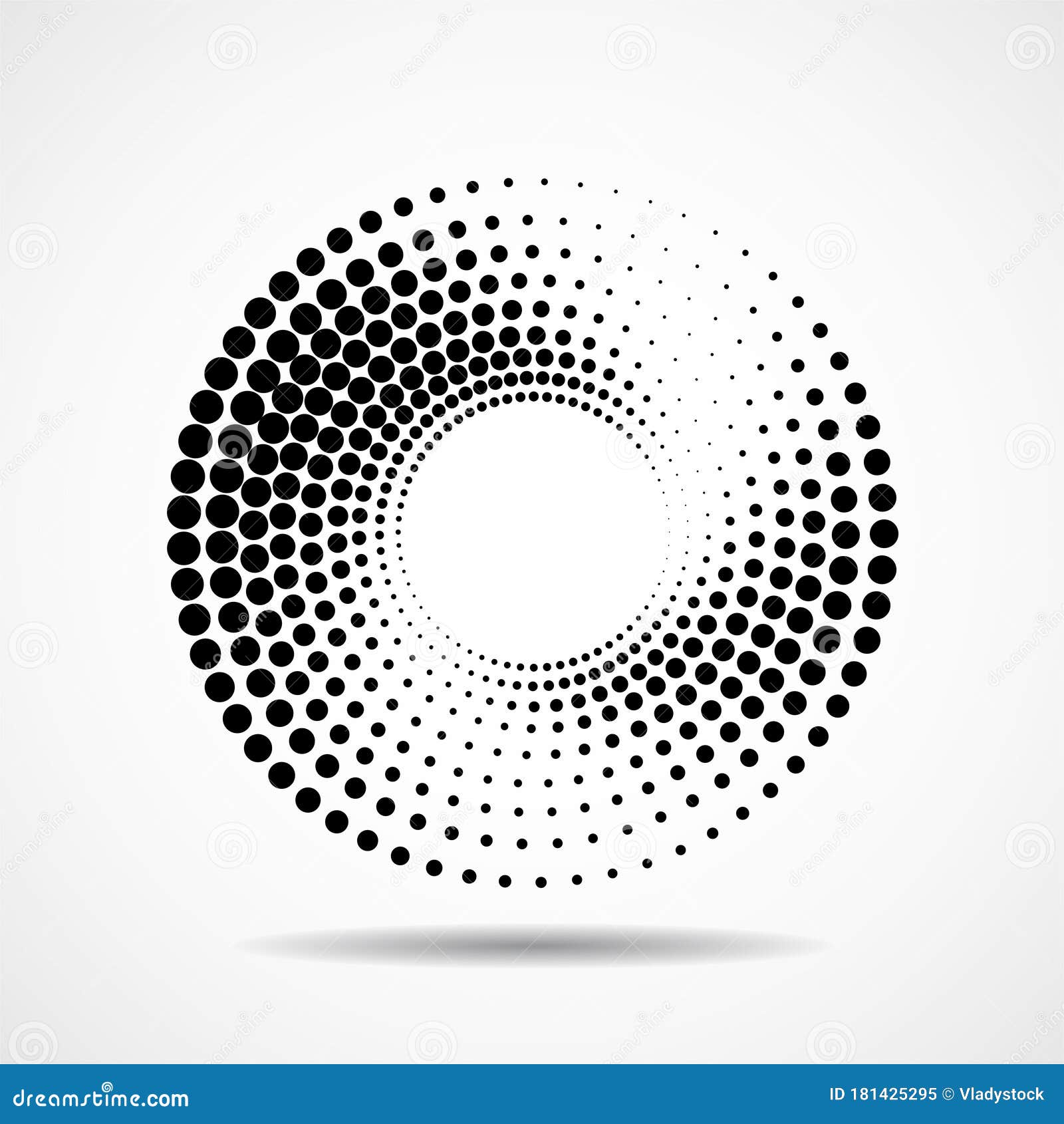 Abstract Dotted Circles. Dots in Circular Form Stock Illustration ...