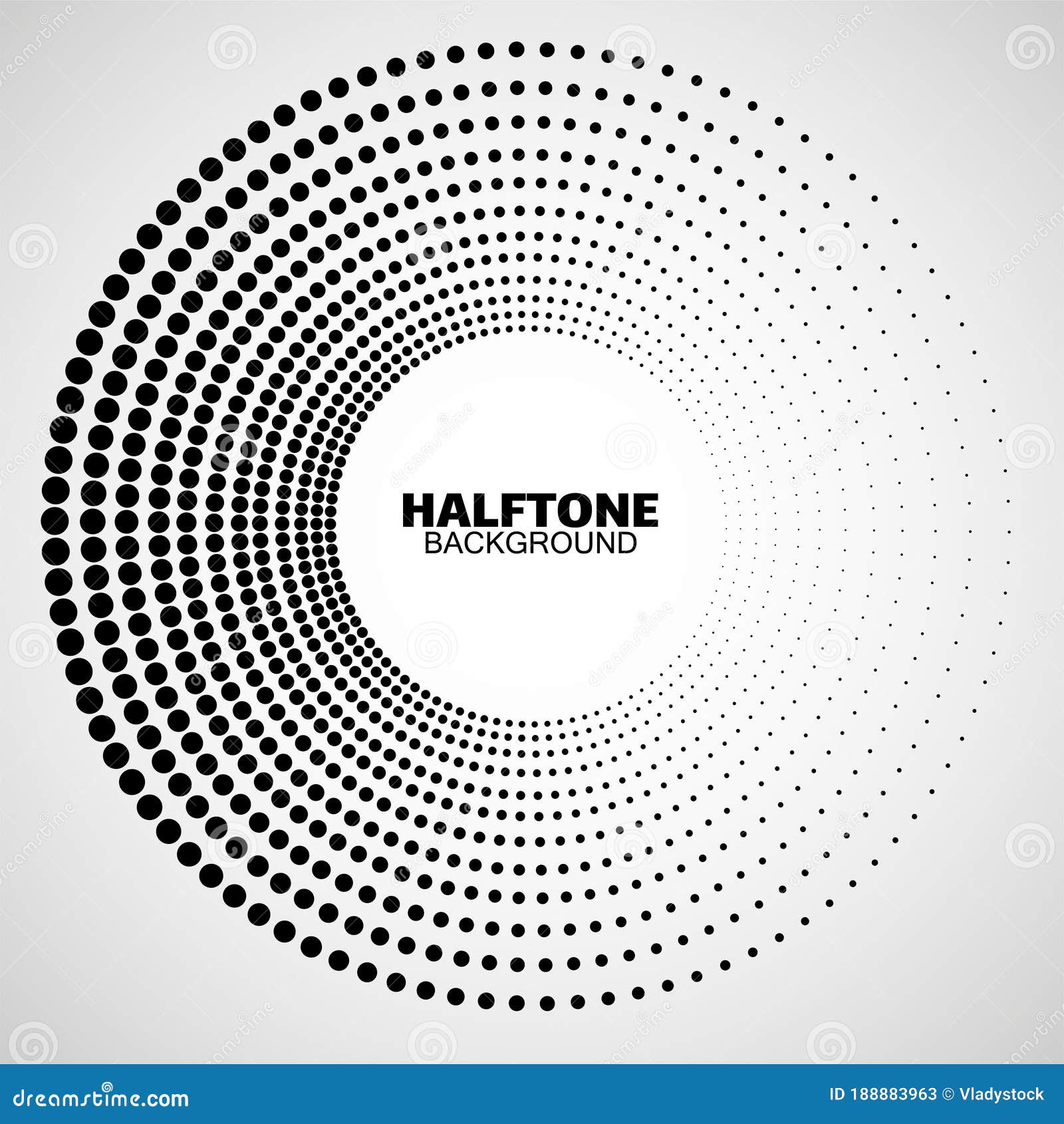 Abstract Dotted Circles. Dots in Circular Form Stock Illustration ...