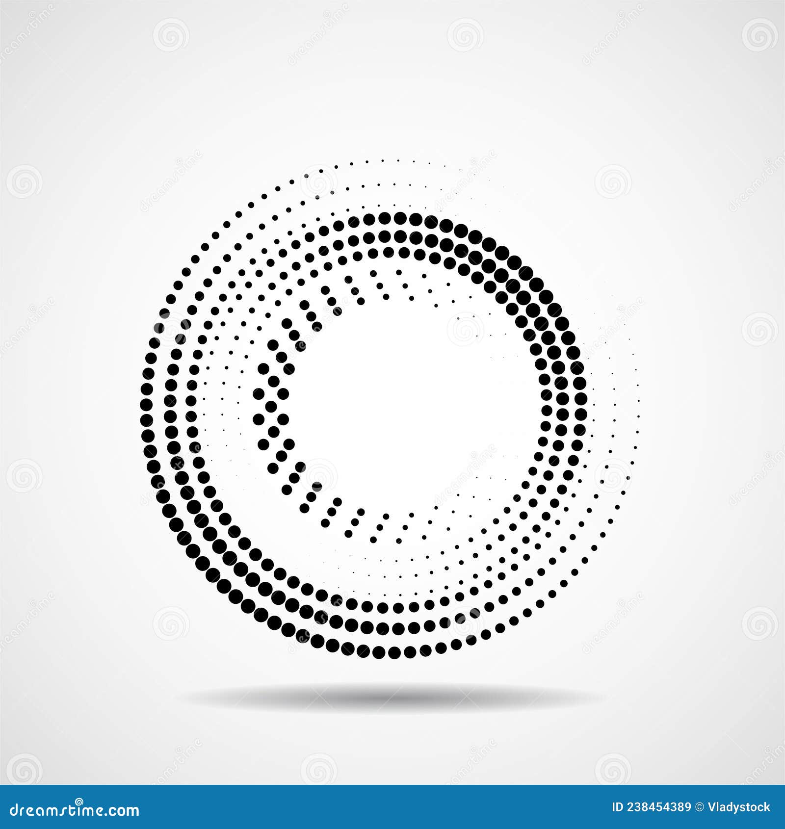 Abstract Dotted Circles. Dots in Circular Form Stock Vector ...