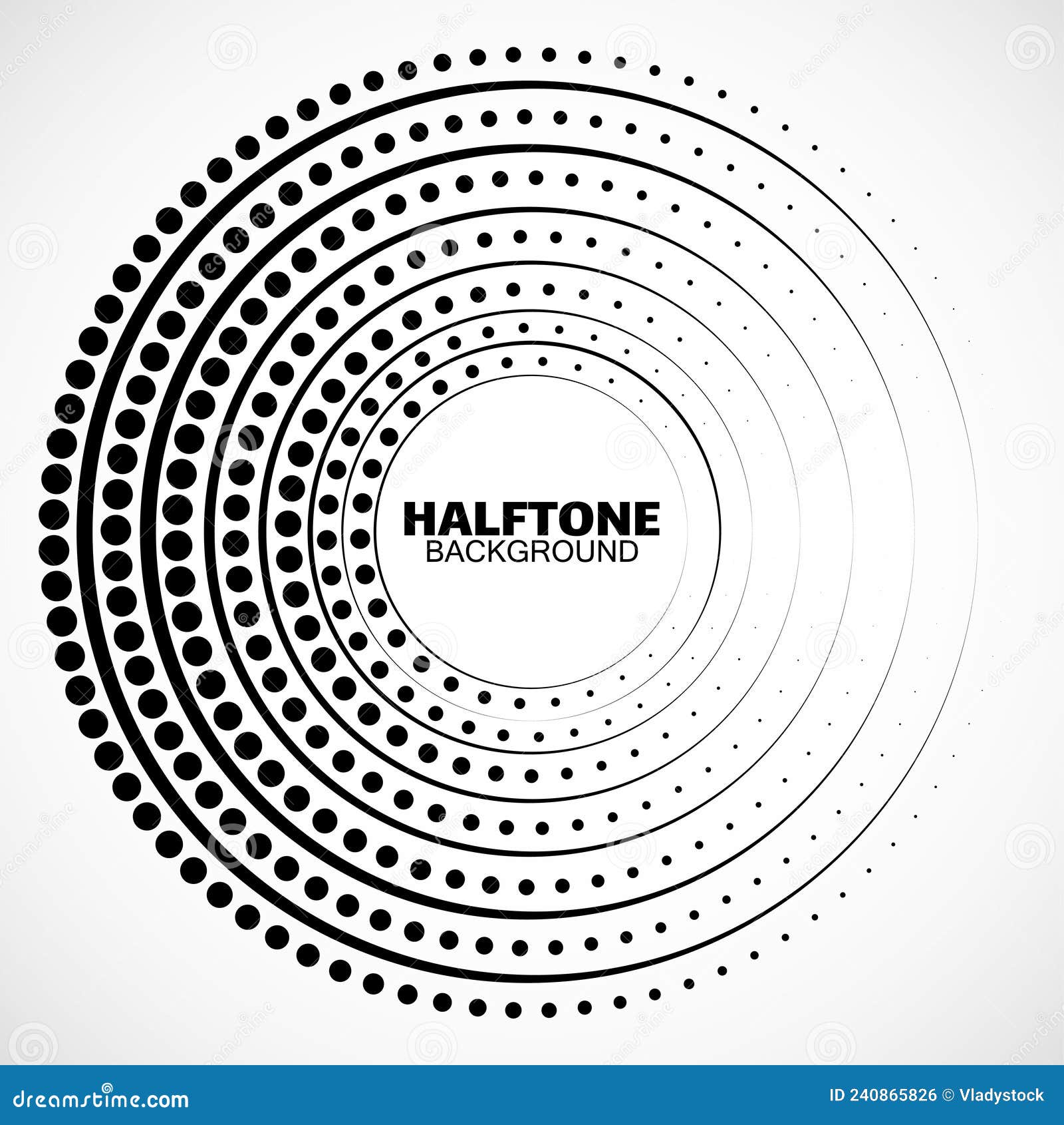 Abstract Dotted Circles. Dots in Circular Form Stock Vector ...