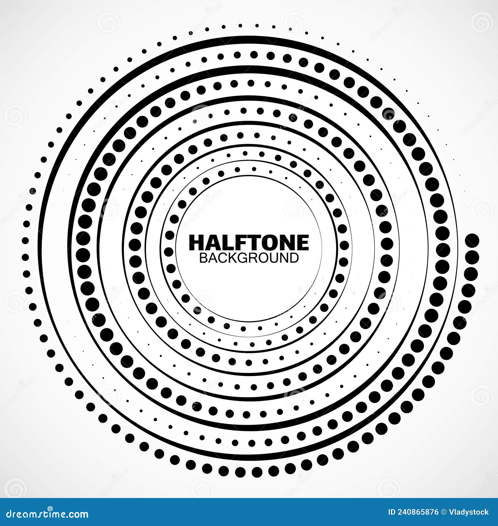 Abstract Dotted Circles. Dots in Circular Form Stock Vector ...