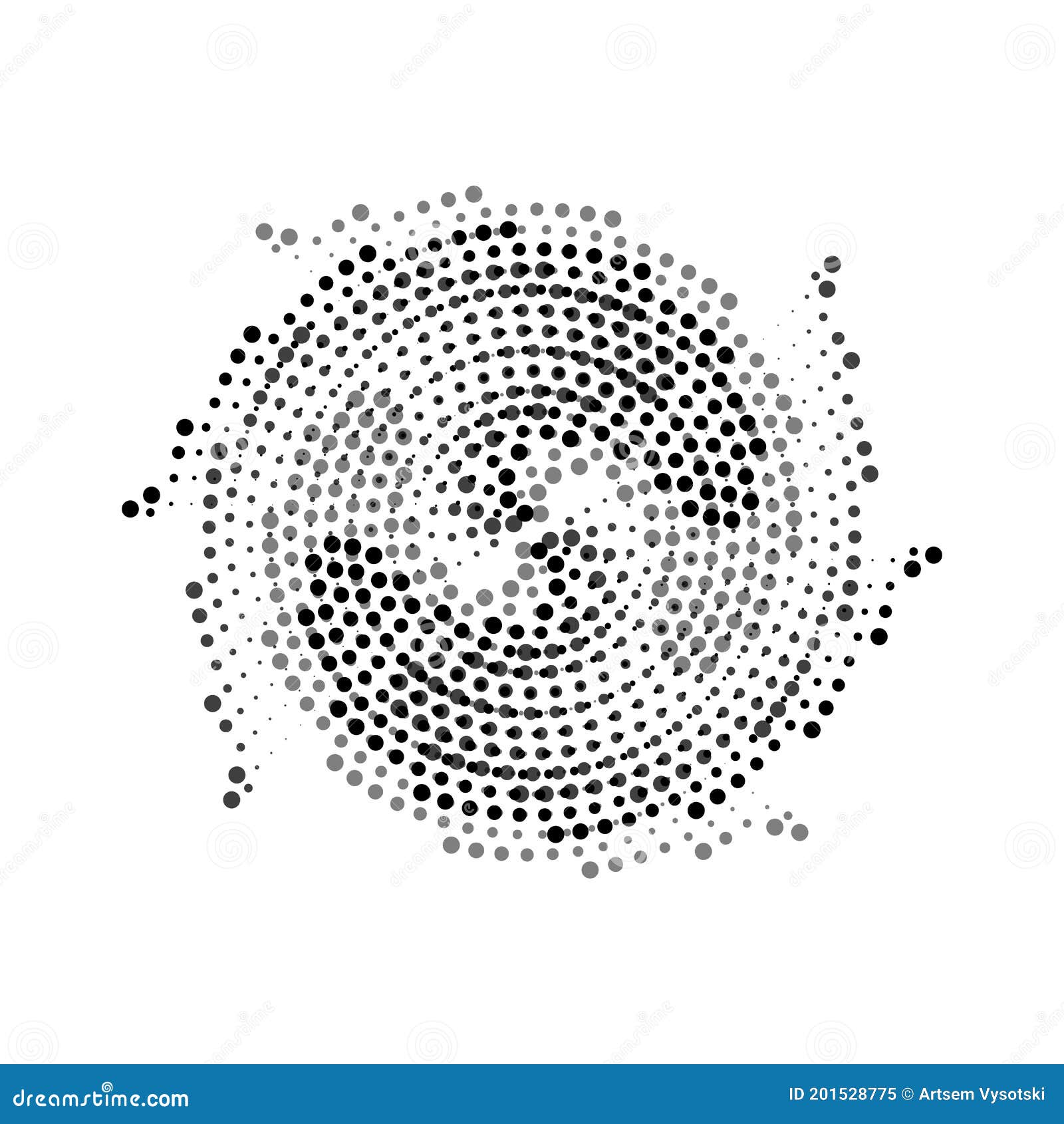 Abstract Dotted Circles. Dots in Circular Form. Vector Design Element ...