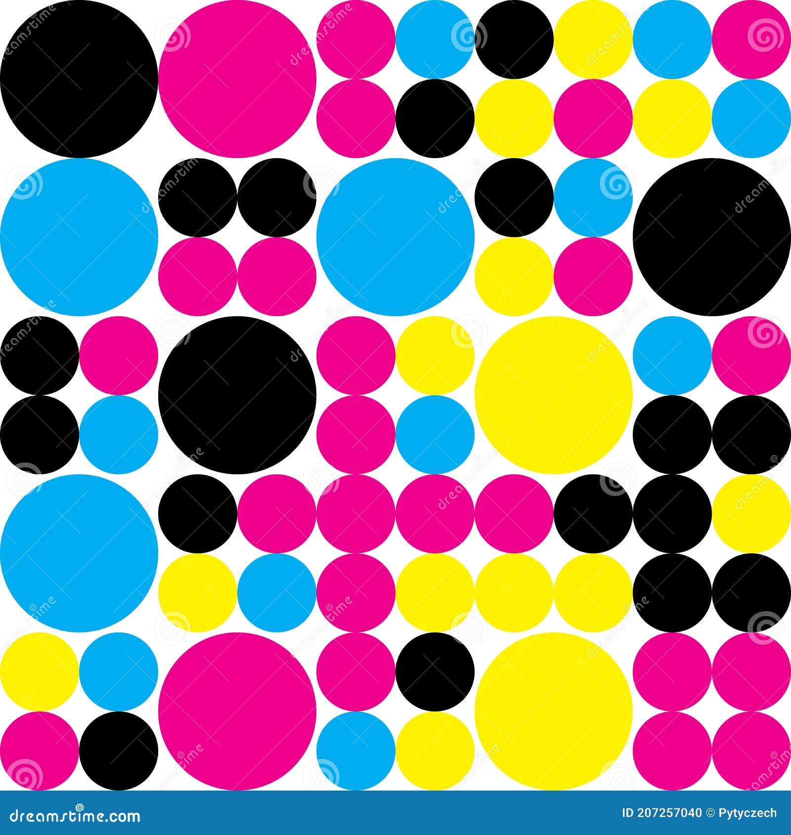 Abstract Dotted CMYK Background Pattern Stock Illustration ...