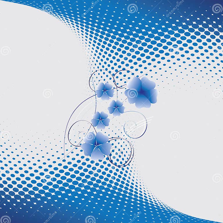 Abstract Dotted Flower Design Stock Vector - Illustration of horizontal ...