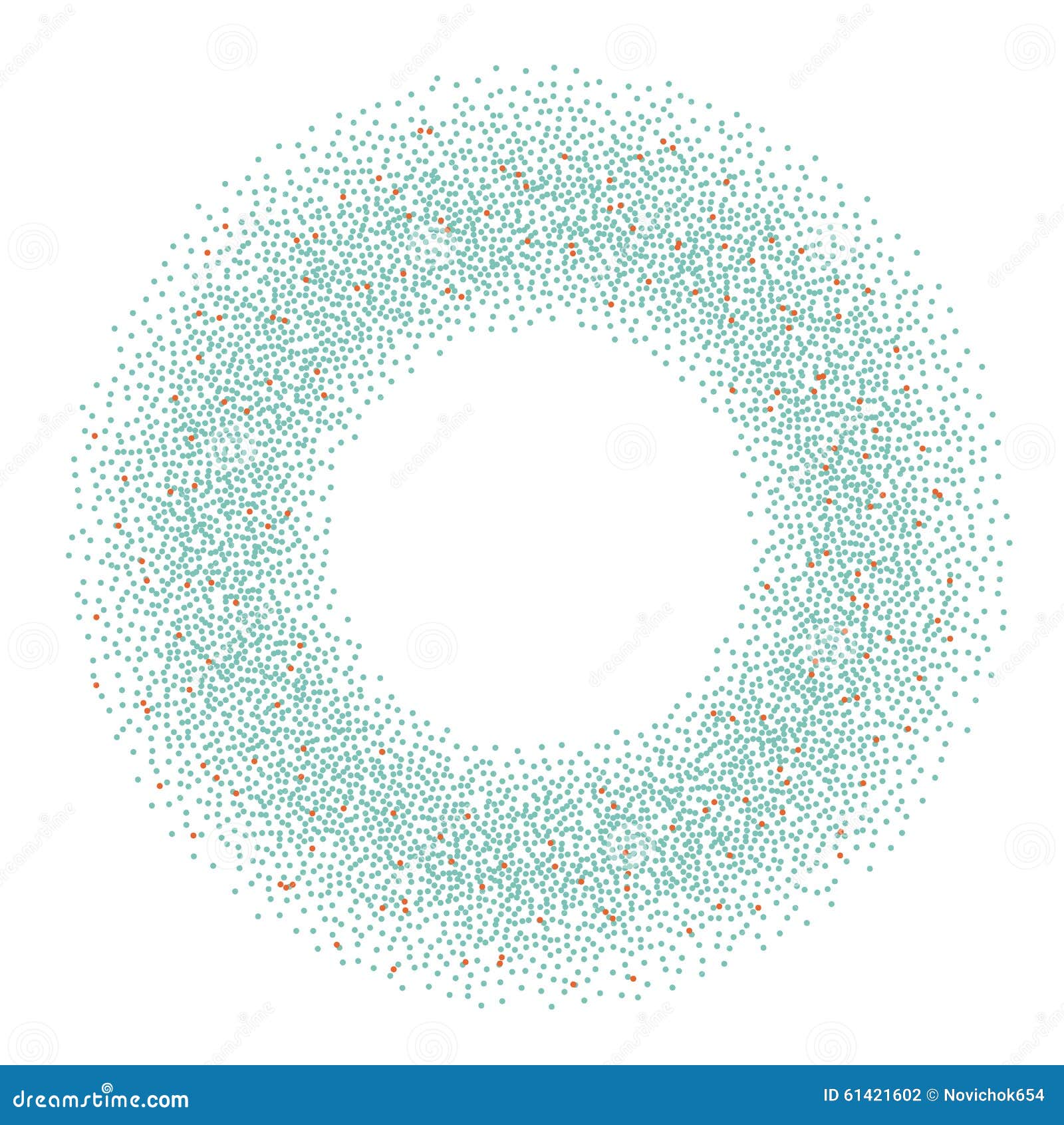 Abstract dotted frame stock vector. Illustration of flat - 61421602