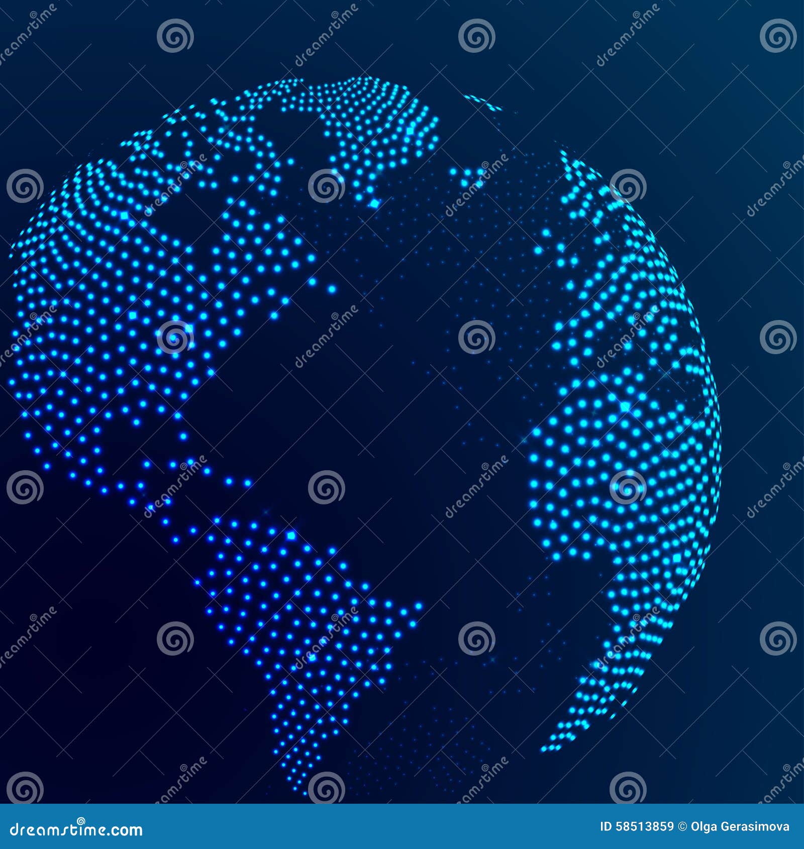 Abstract Dotted Globe Earth Stock Vector - Illustration of dotted ...