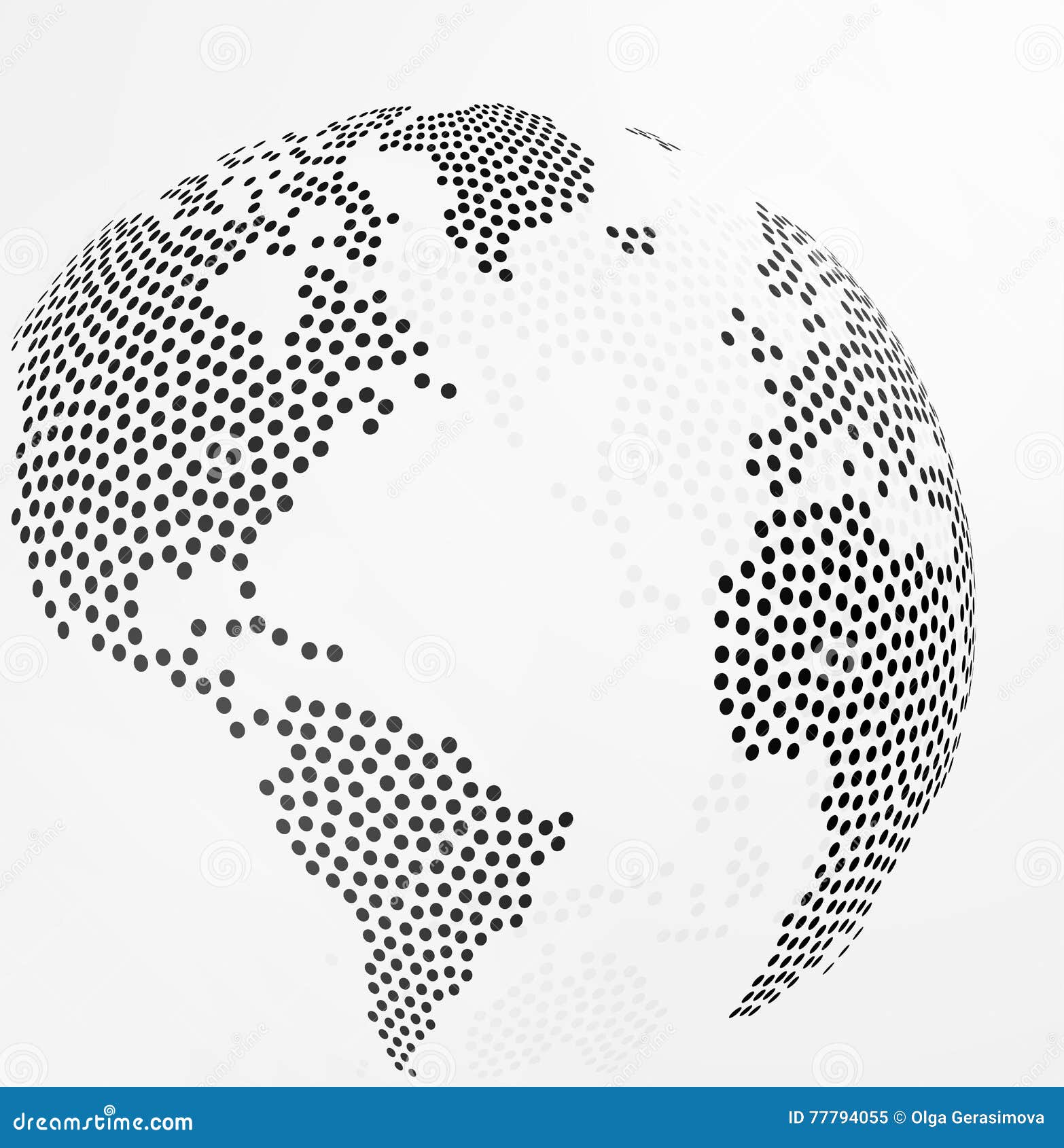 Abstract Dotted Globe Earth. Vector Illustration Stock Vector ...
