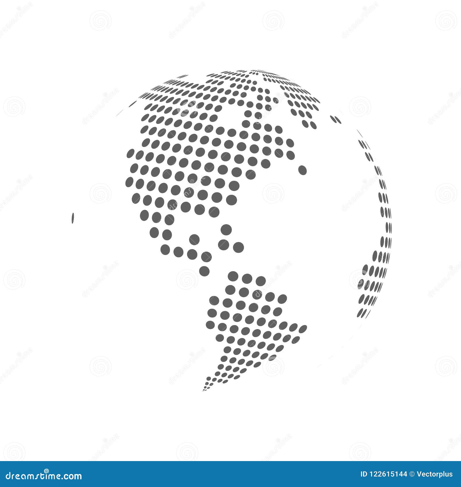 Abstract Dotted Globe Earth. Vector Illustration Stock Illustration ...