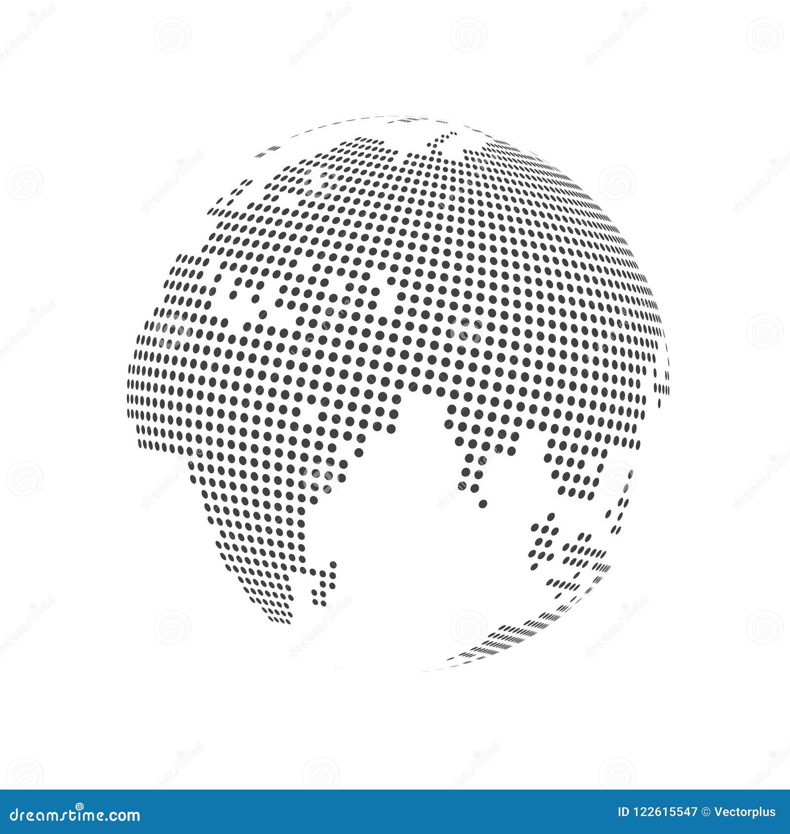 Abstract Dotted Globe Earth. Vector Illustration Stock Illustration ...