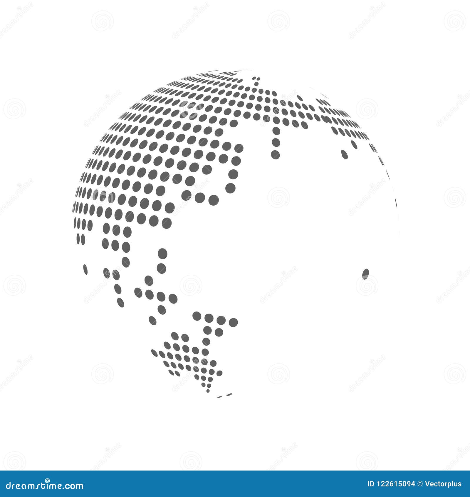 Abstract Dotted Globe Earth. Vector Illustration Stock Illustration ...