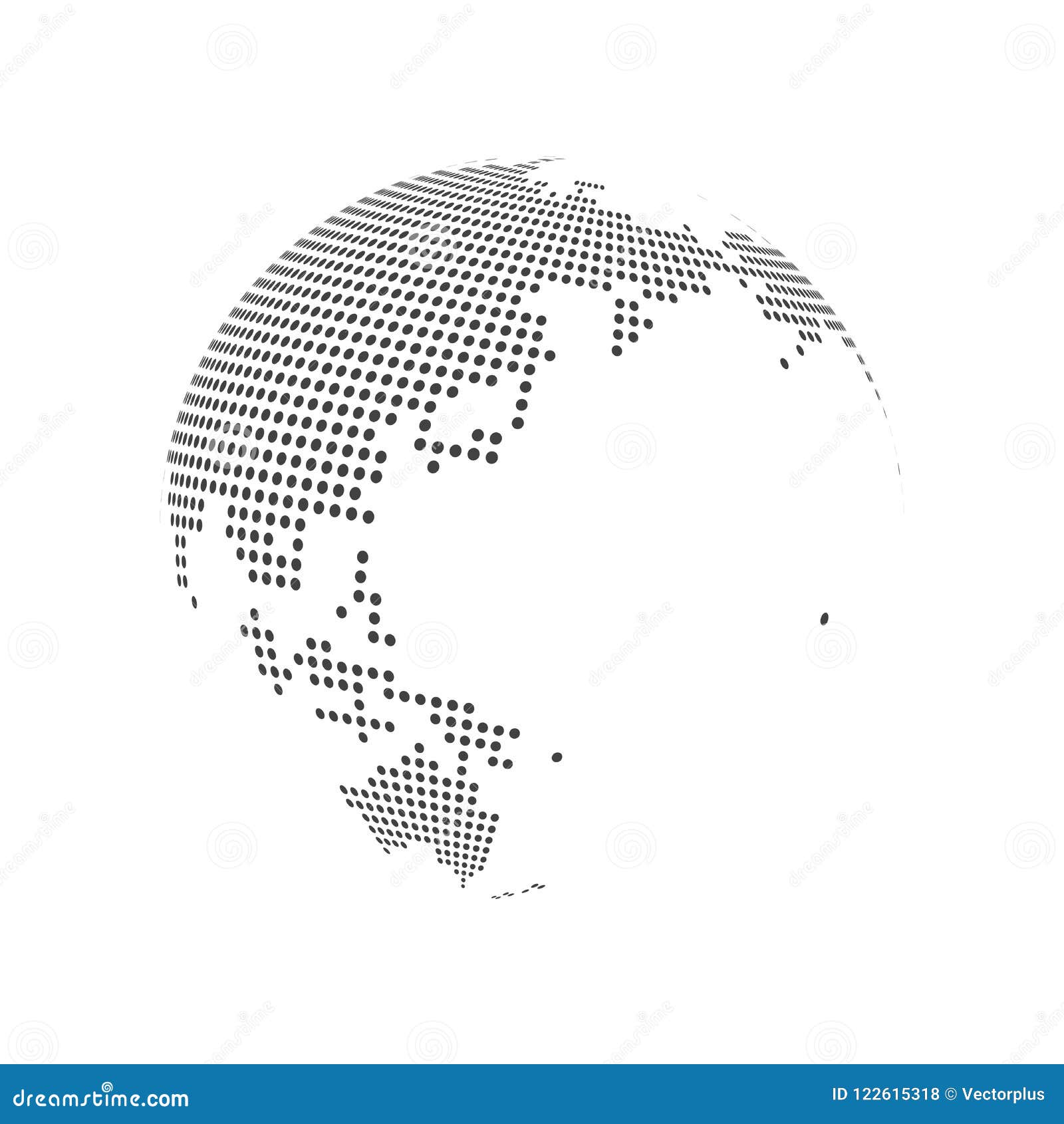 Abstract Dotted Globe Earth. Vector Illustration Stock Illustration ...