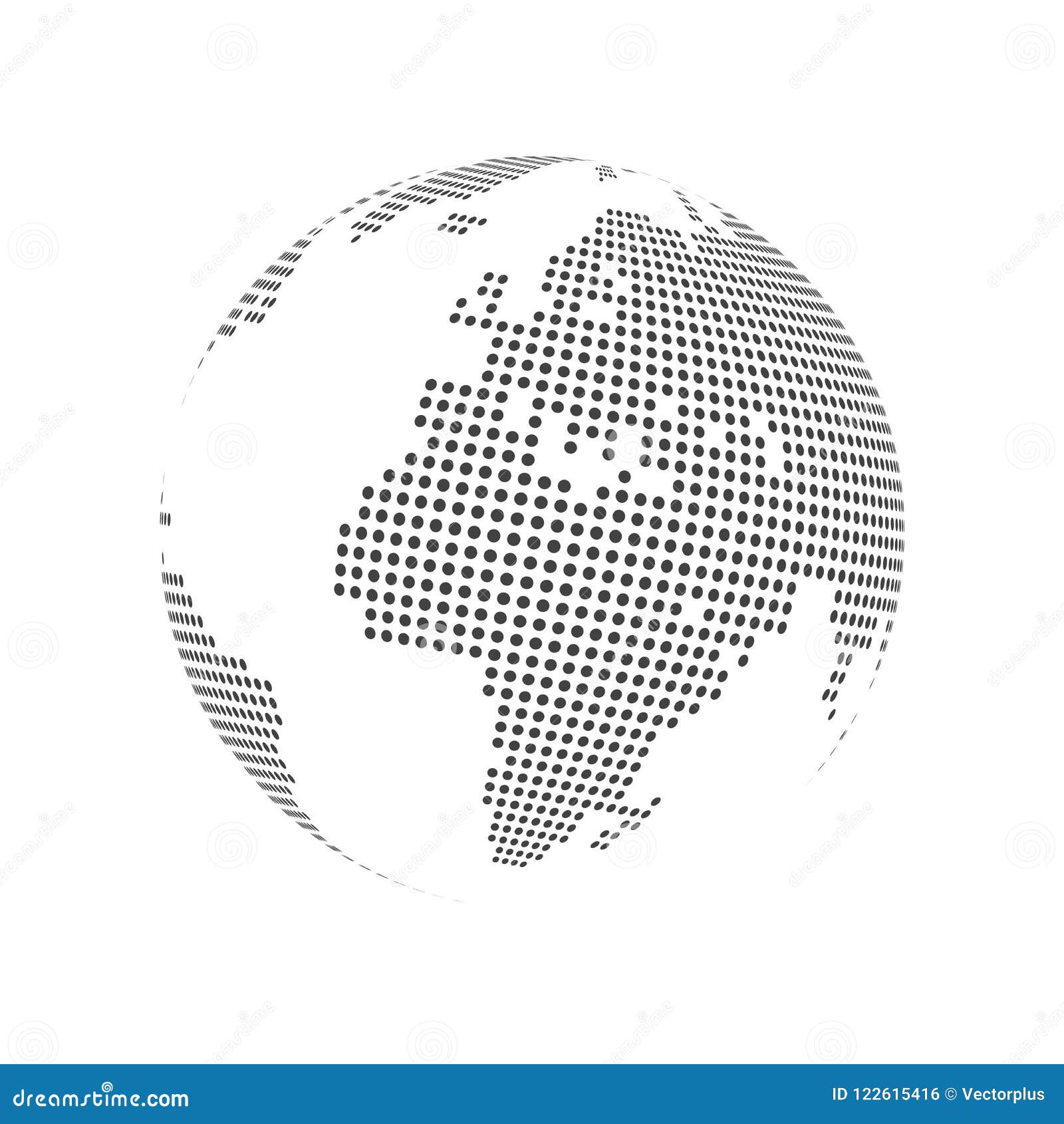 Abstract Dotted Globe Earth. Vector Illustration Stock Illustration ...
