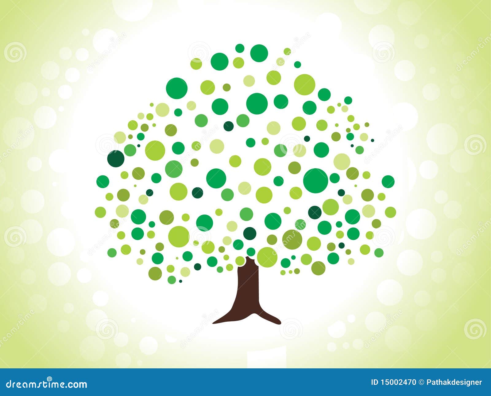 Abstract dotted green tree stock vector. Illustration of decoration ...