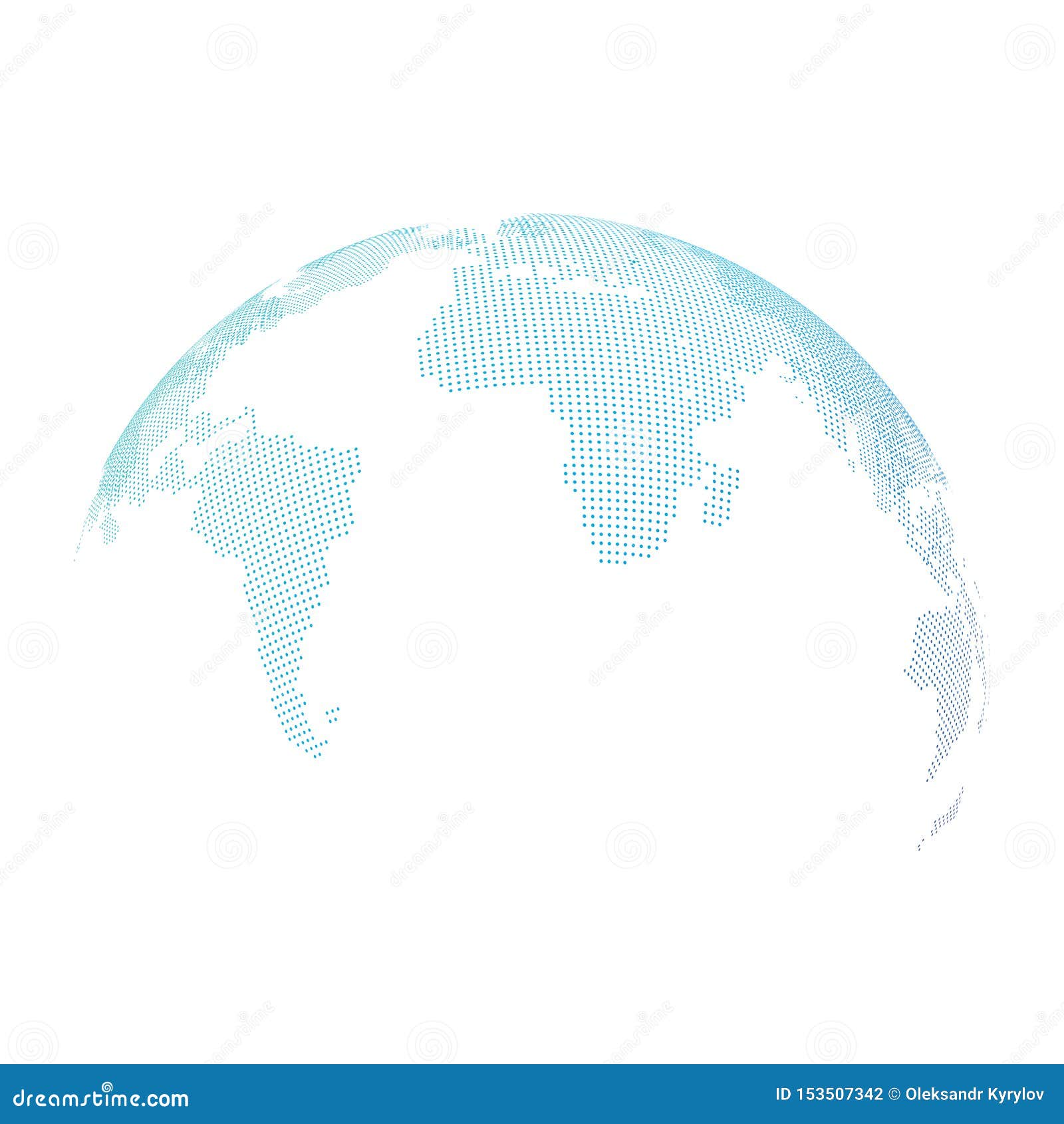 Abstract Dotted Halftone Globe Earth. Vector Illustration Isolated on ...