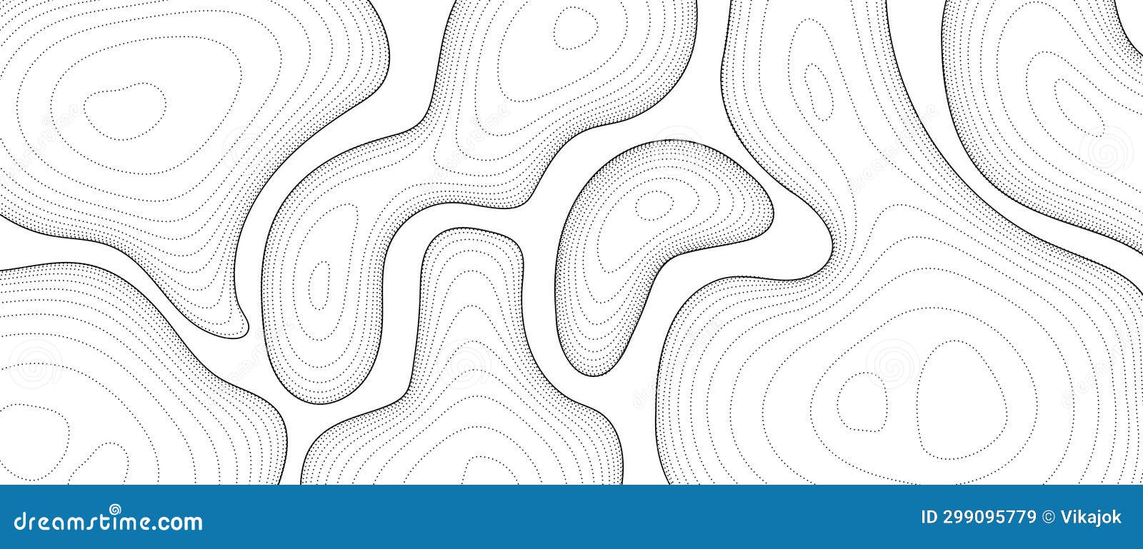 Abstract Dotted Line Background. Topographic Contour Map Concept Stock ...