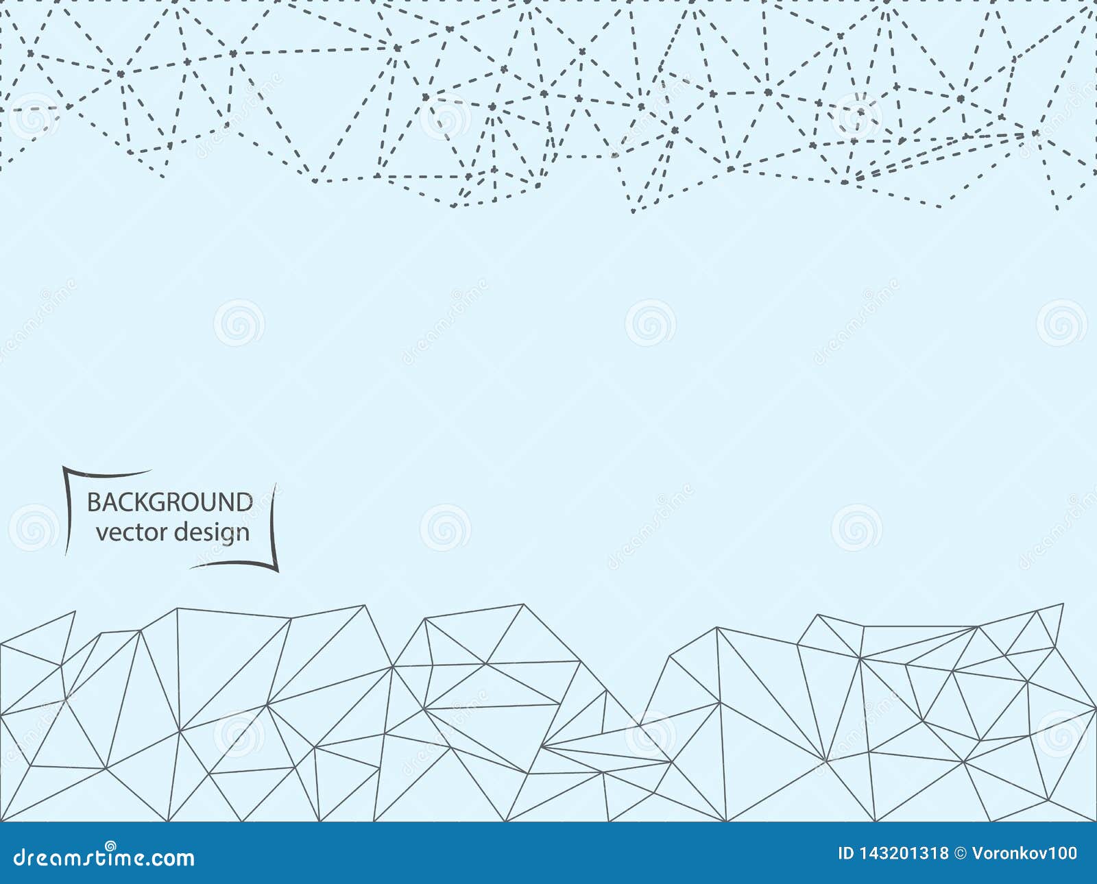 Abstract the Dotted Line, and Polygon on a Light Background. Vector ...