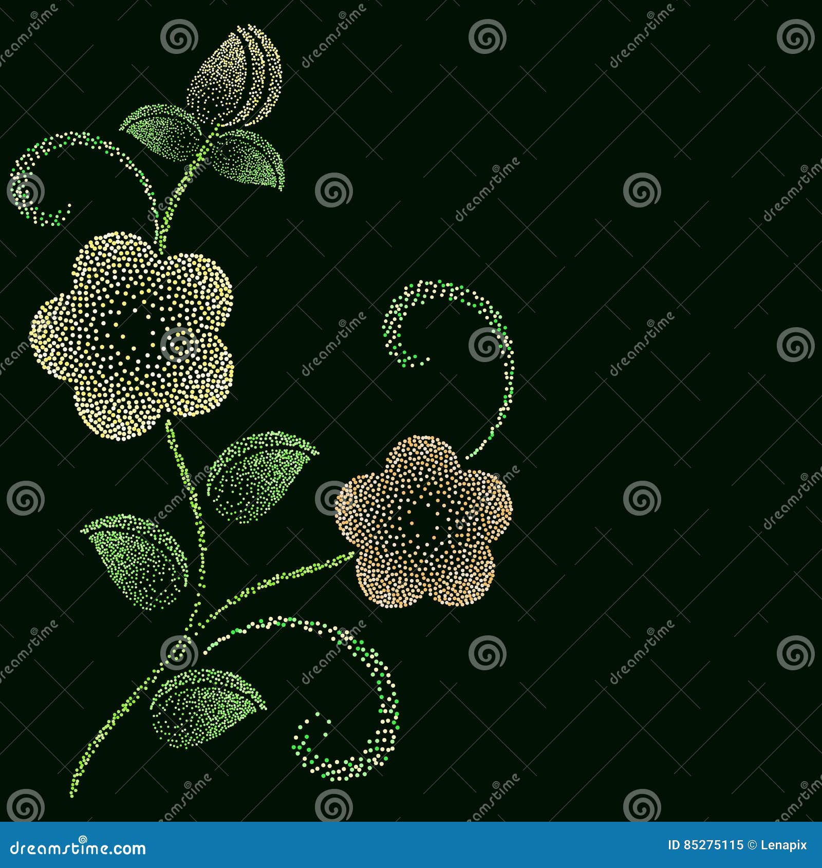 Abstract Dotted Pattern Flower Stock Vector - Illustration of backdrop ...