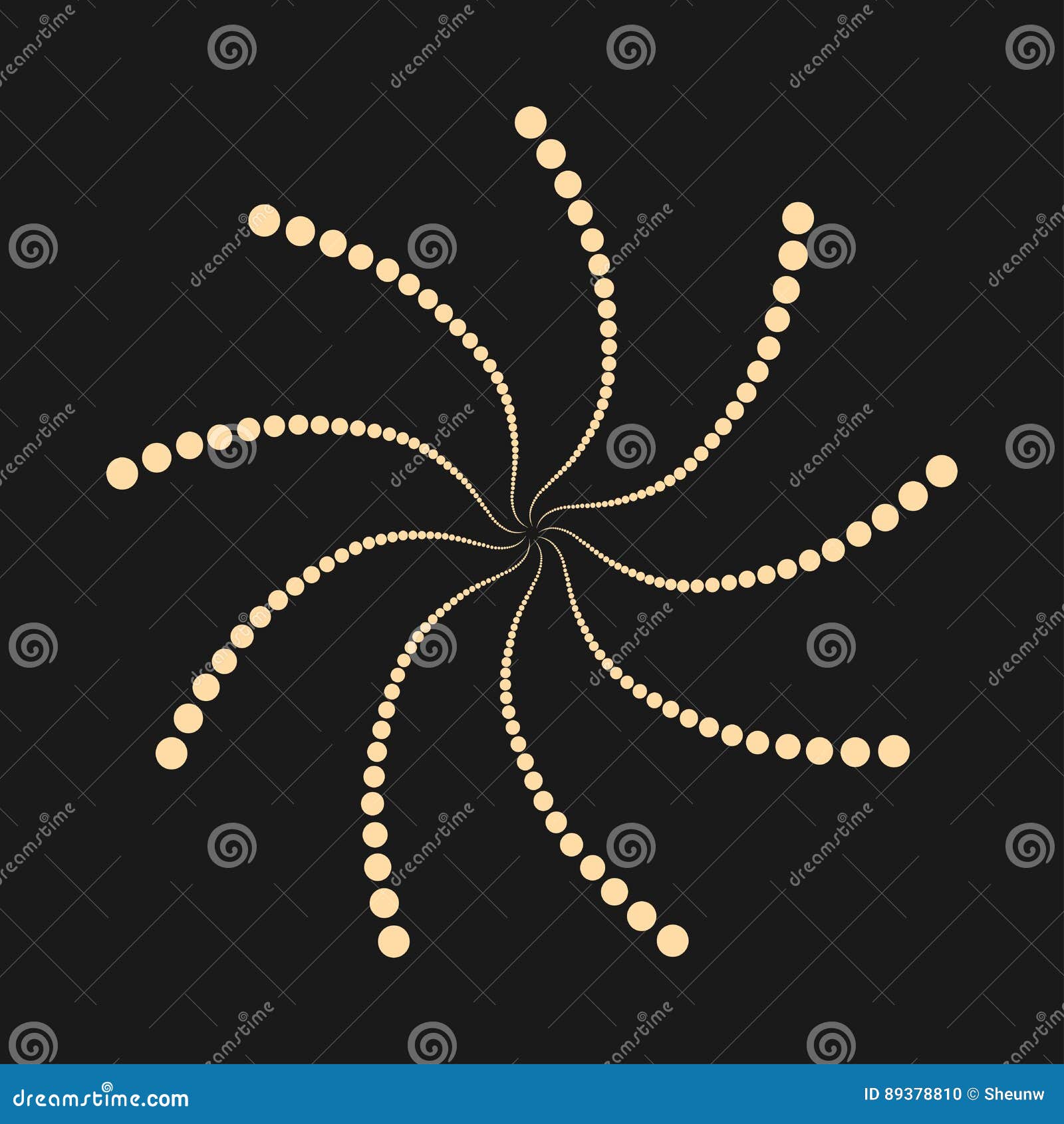 Abstract Dotted Shape - Design Element. Stock Vector - Illustration of ...